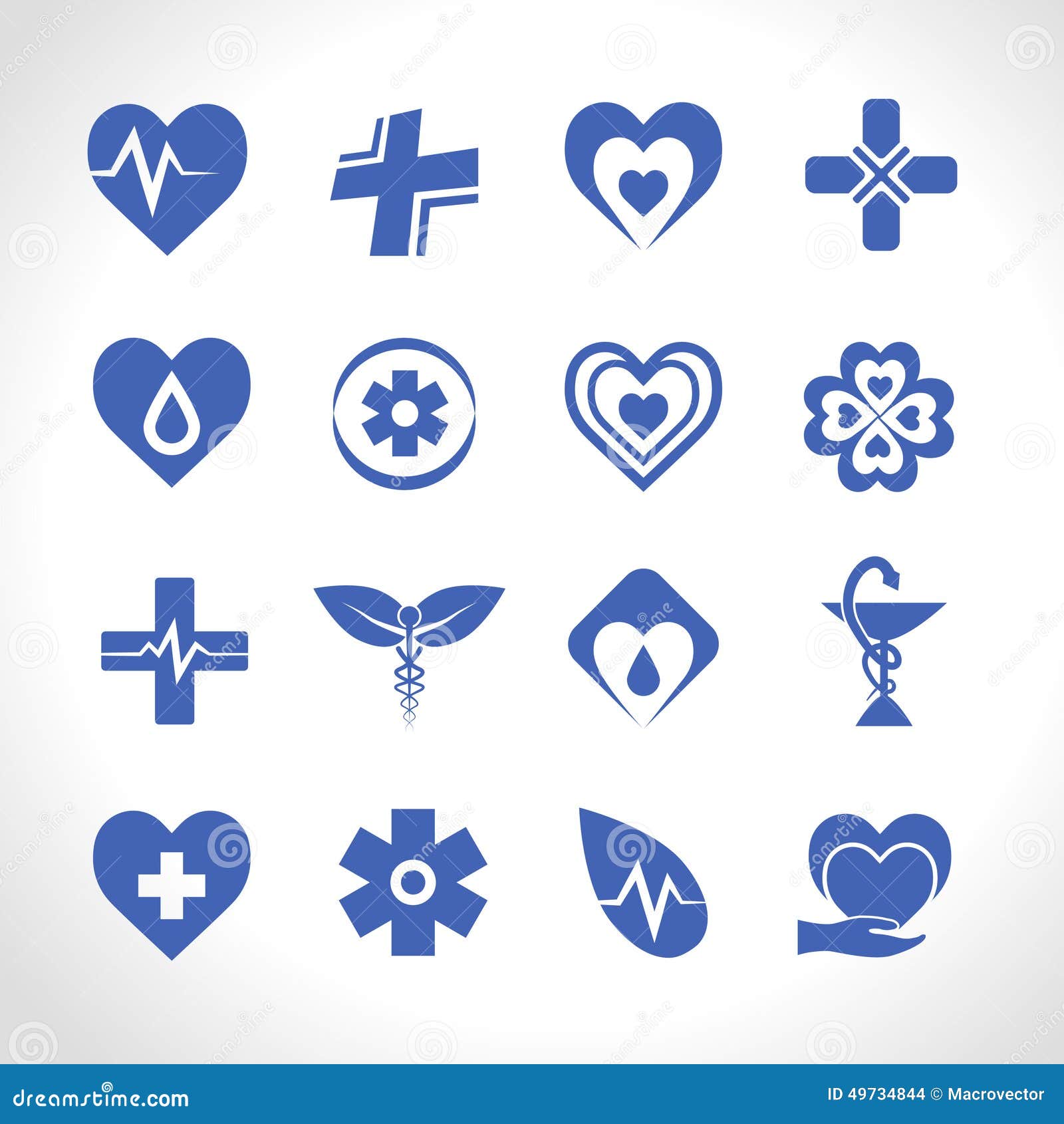 Medisch Logo Blue vector illustratie. Illustration of inzameling - 49734844