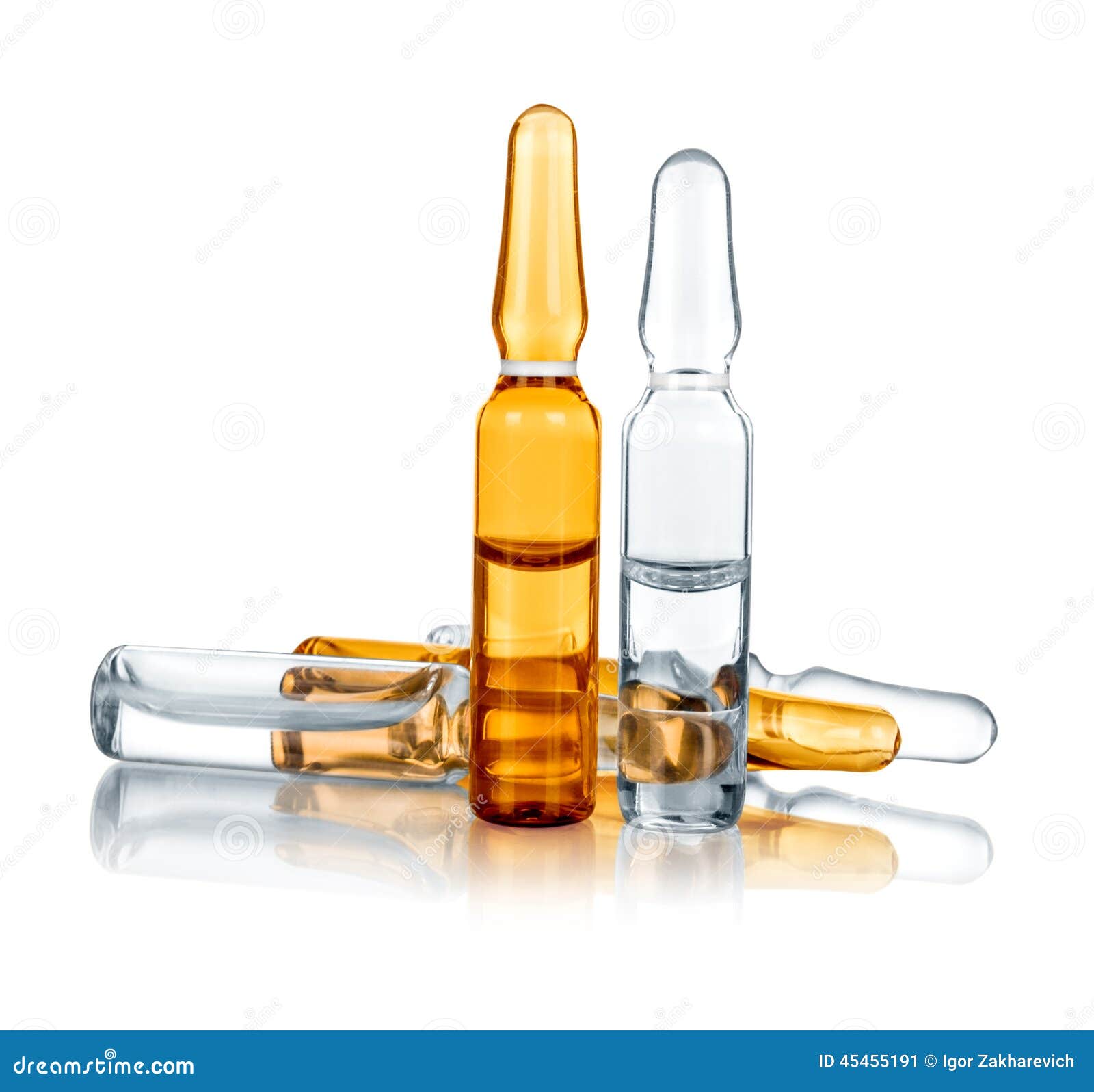 Medische Ampullen Met Bezinning Stock Afbeelding - Image of onderzoek ...