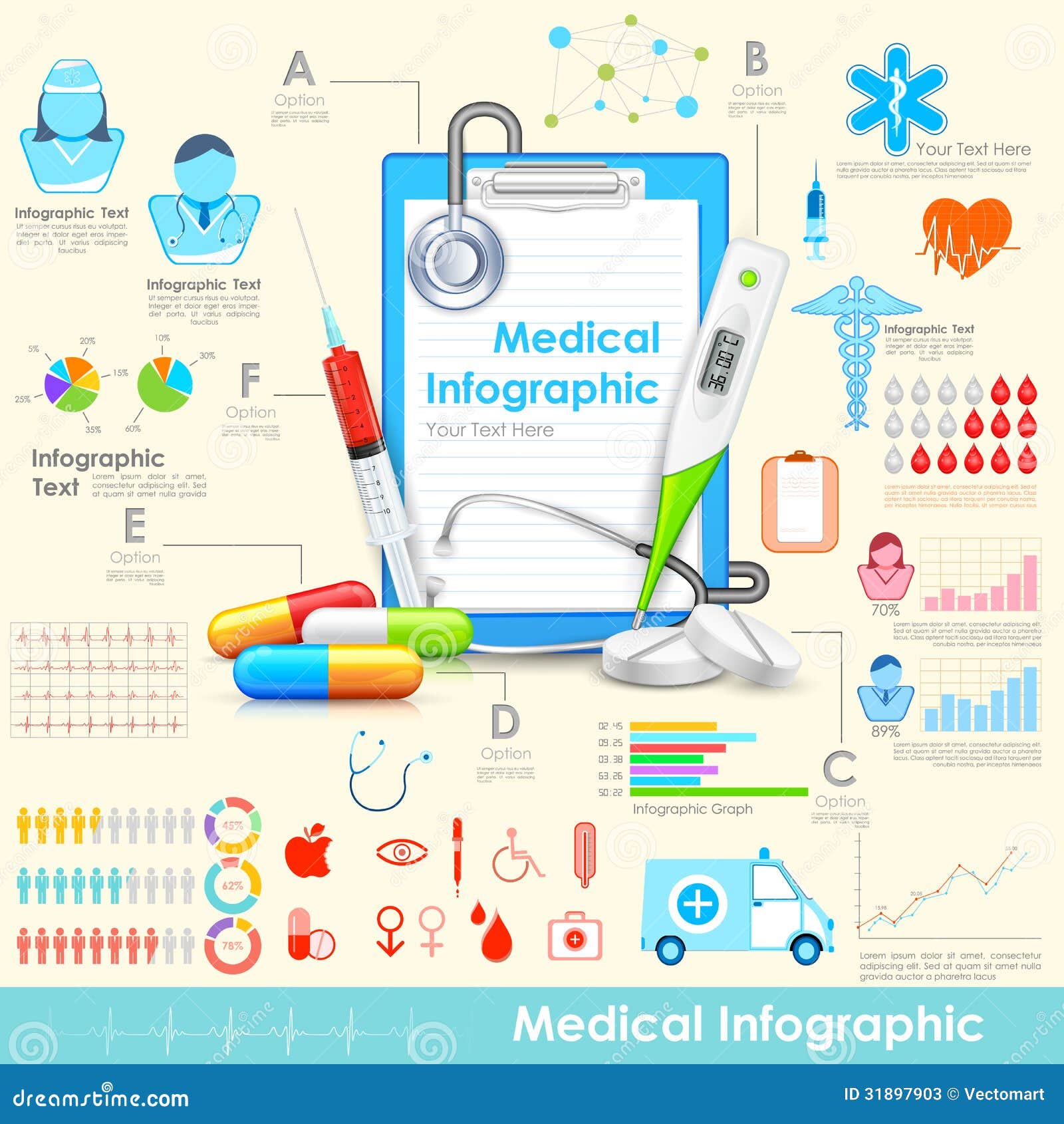 Medische Infographic vector illustratie. Illustration of illustratie ...