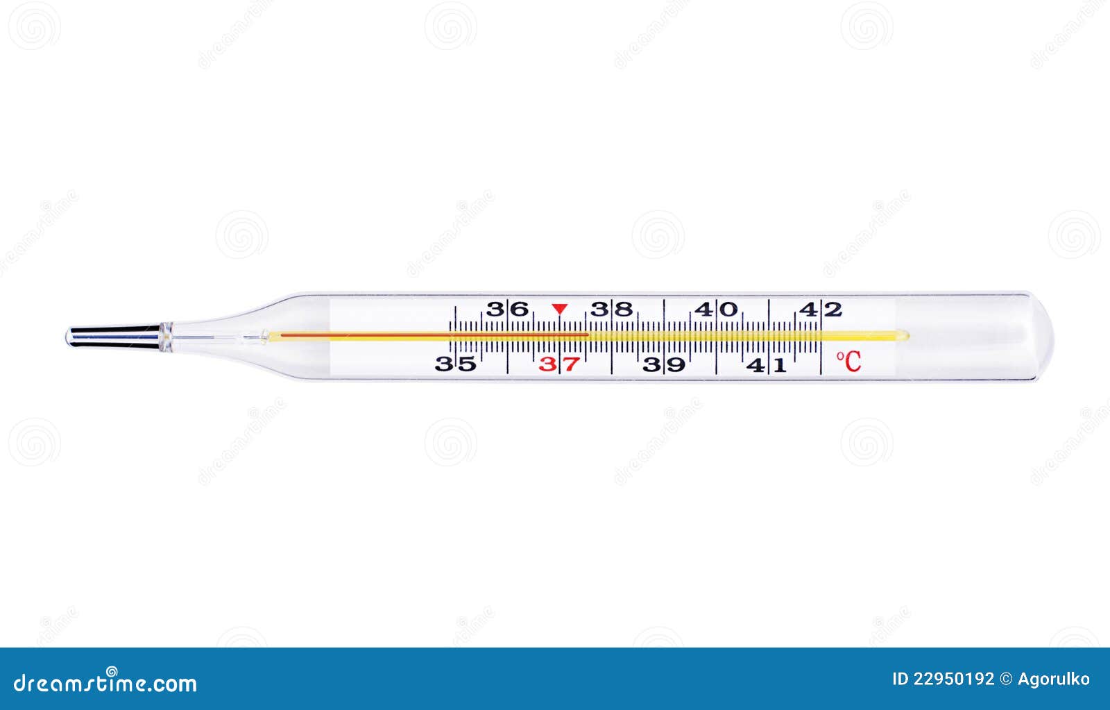 Medische Kwikthermometer Op Wit Stock Foto - Image of besnoeiing, hitte ...