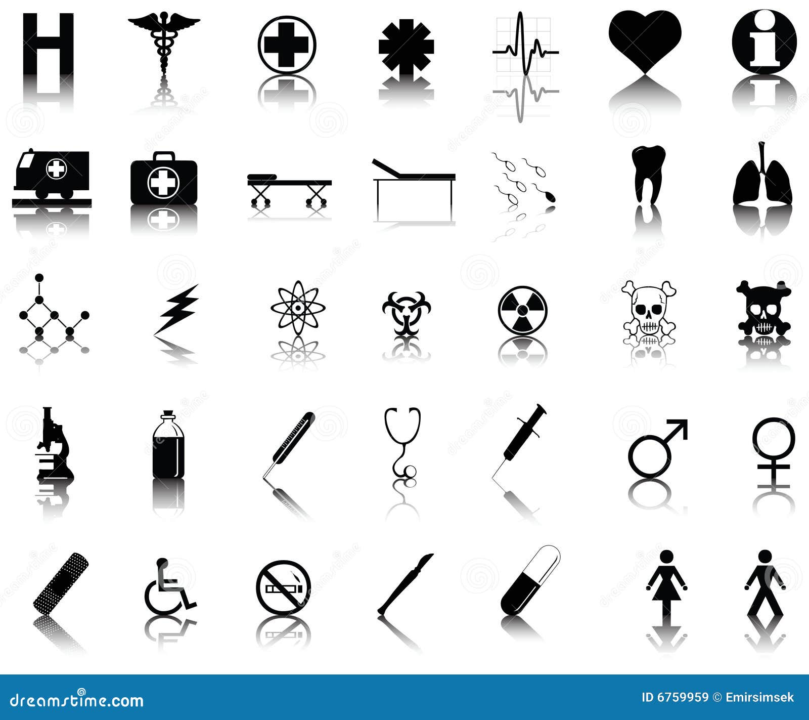 Medische pictogrammen vector illustratie. Illustration of vloeistof ...