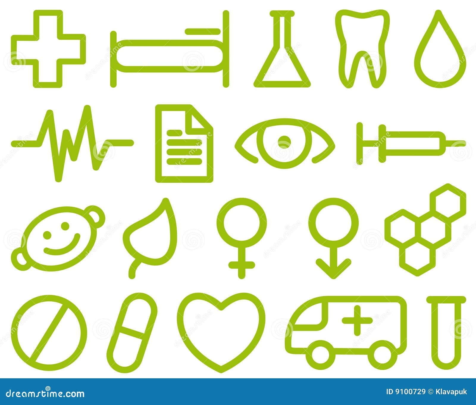 Medische symbolen vector illustratie. Illustration of aspirine - 9100729