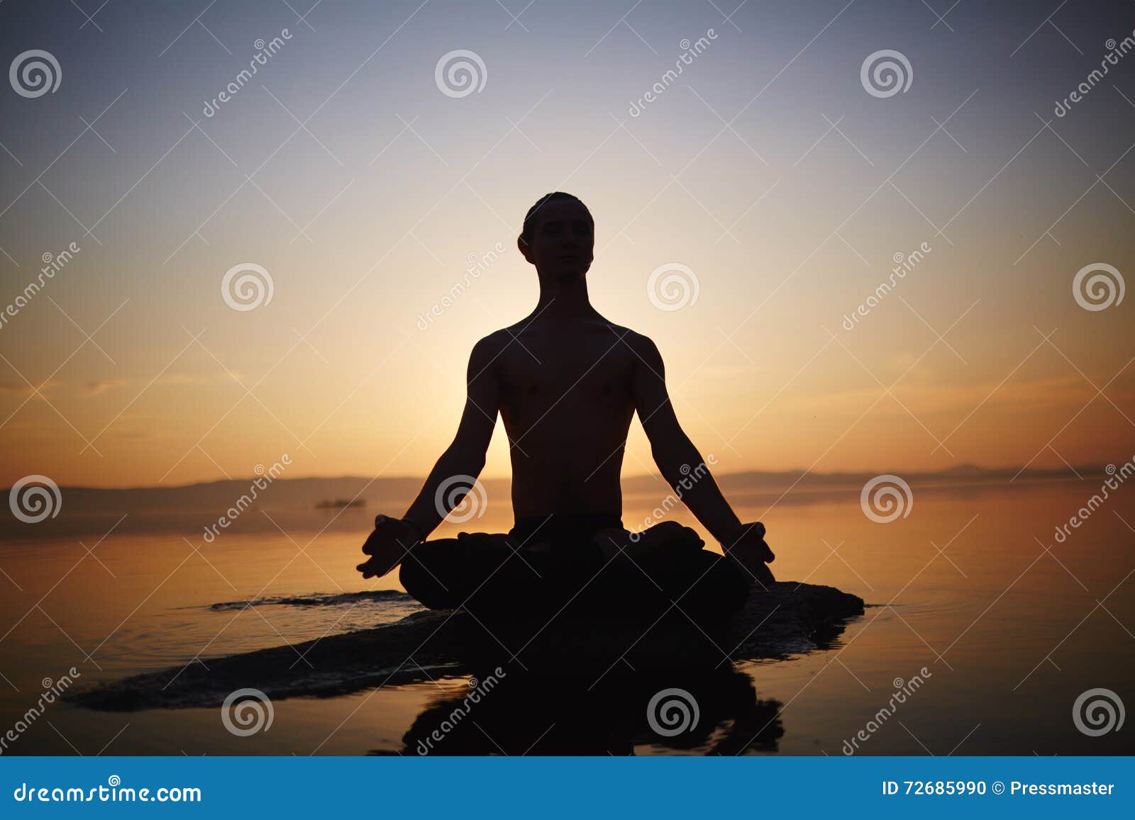Meditating guy stock photo. Image of meditation, harmony - 72685990