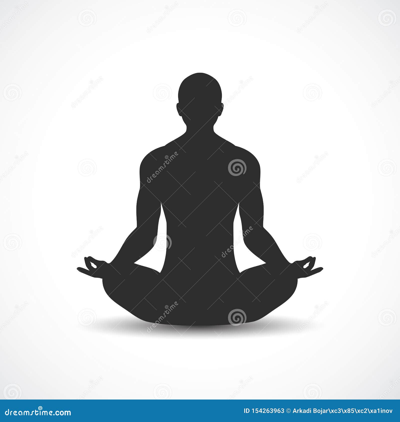 Meditating Human In Lotus Pose. Yoga Illustration. Colorful 7 Chakras ...