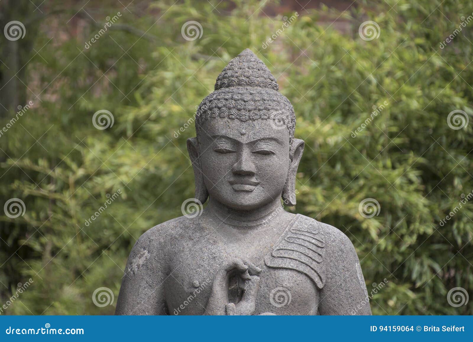 Meditating Old Buddha Statue Buddha Head, Symbol for Peace and Stock ...