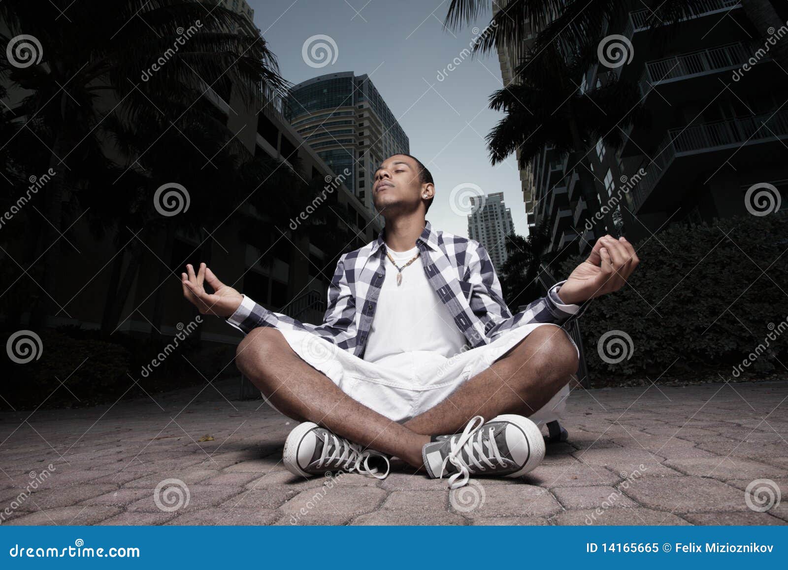 Meditating teen stock image. Image of teenager, young - 14165665
