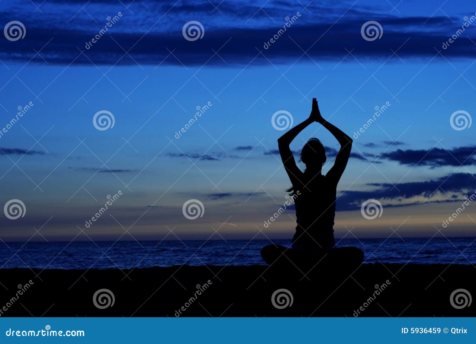Meditation. stock image. Image of outdoors, sunrise, shadow - 5936459