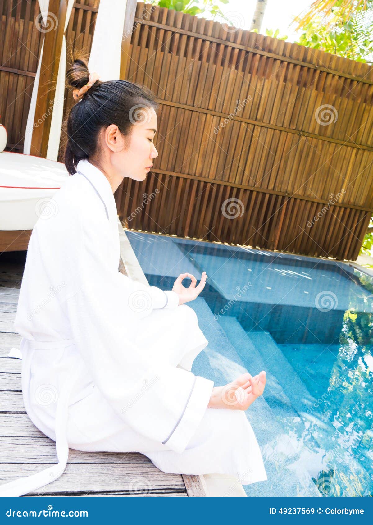 Meditation stock image. Image of beauty, nature, health - 49237569