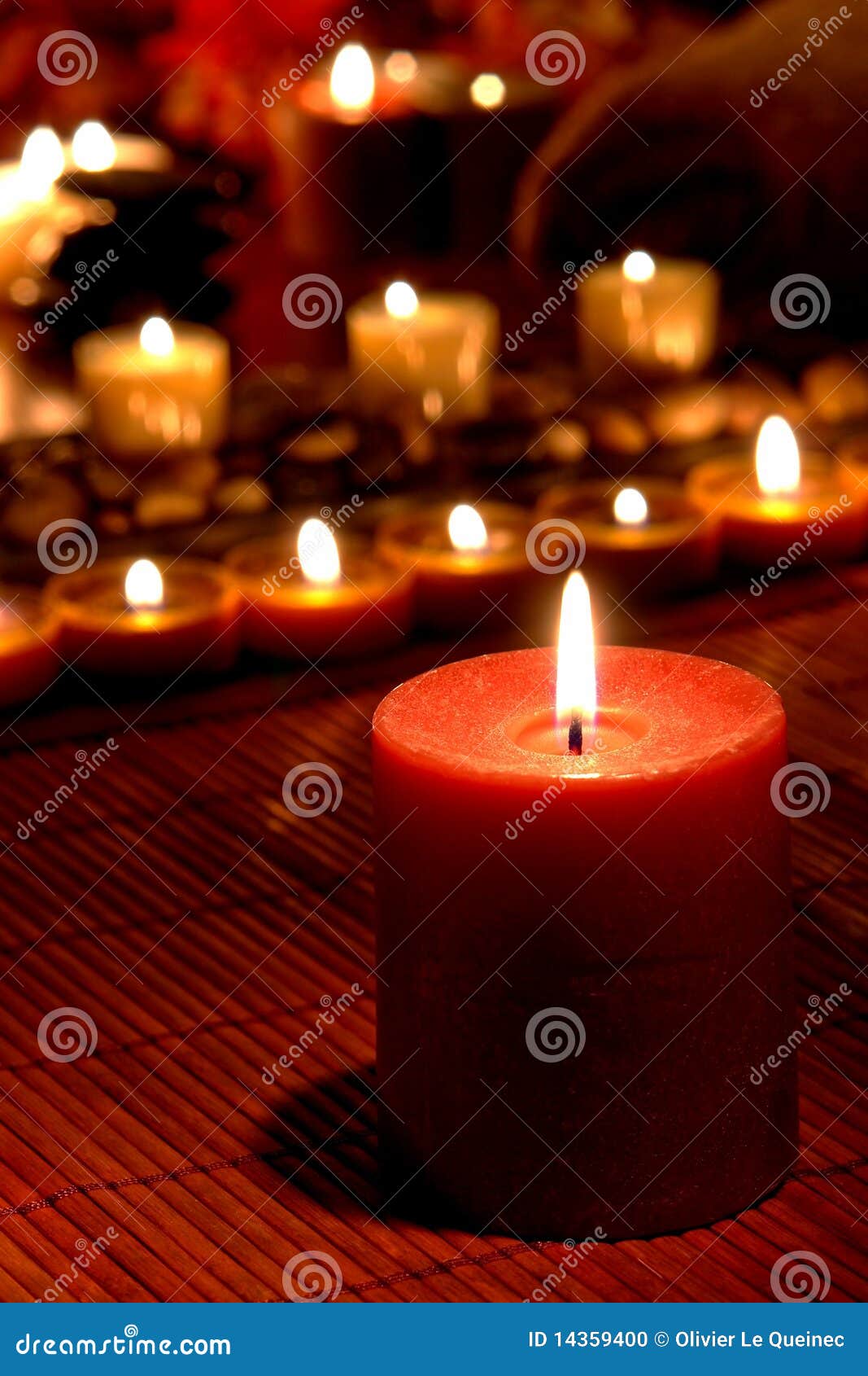 Meditation Candles Burning in Religious Ceremony Stock Photo - Image of ...