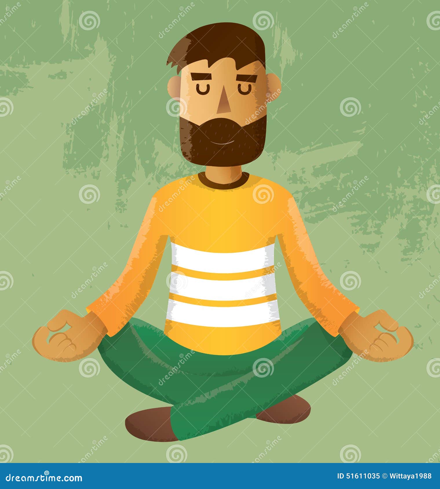 Meditation stock vector. Illustration of health, calm - 51611035