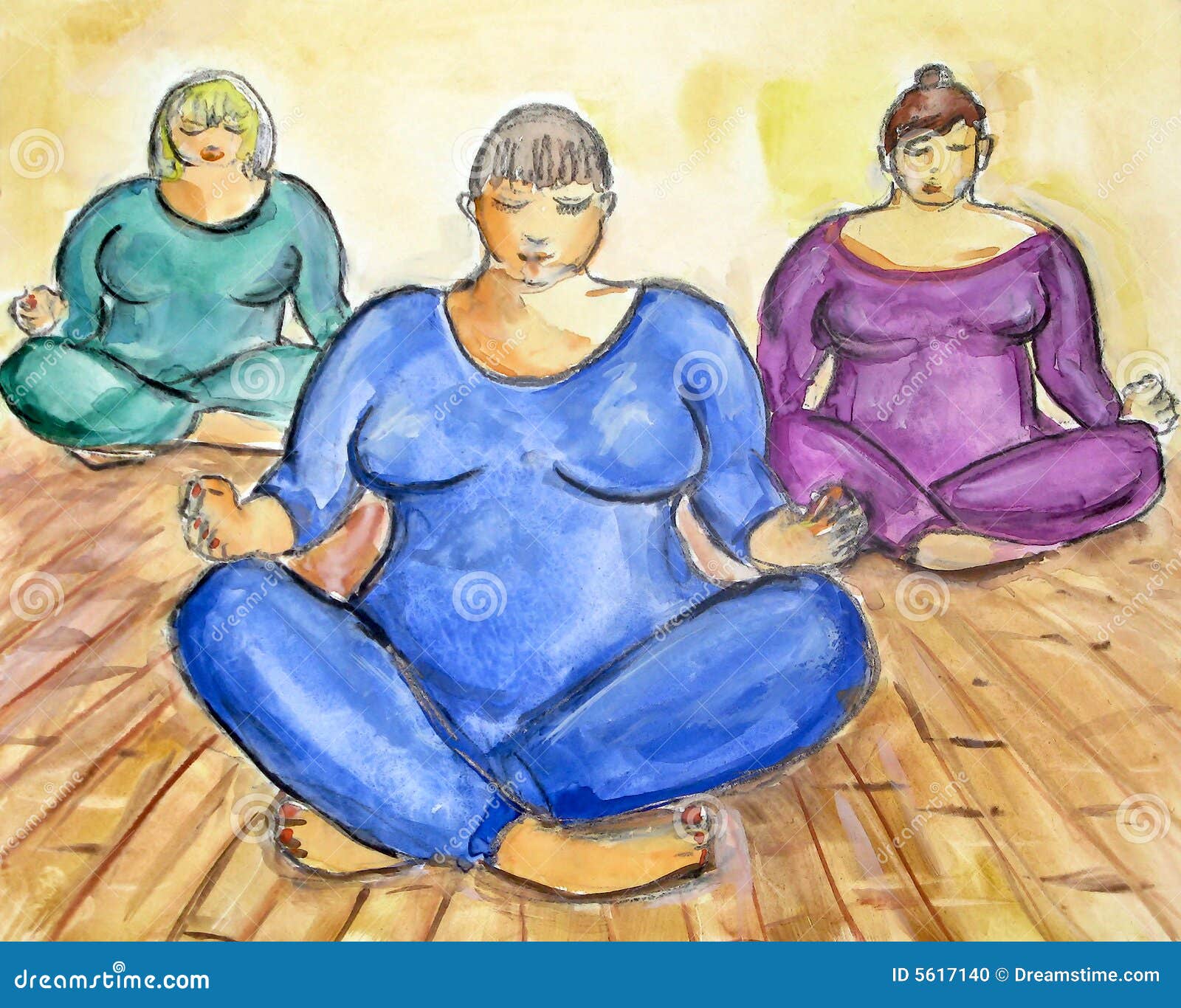 Meditation Class stock illustration. Illustration of arts - 5617140