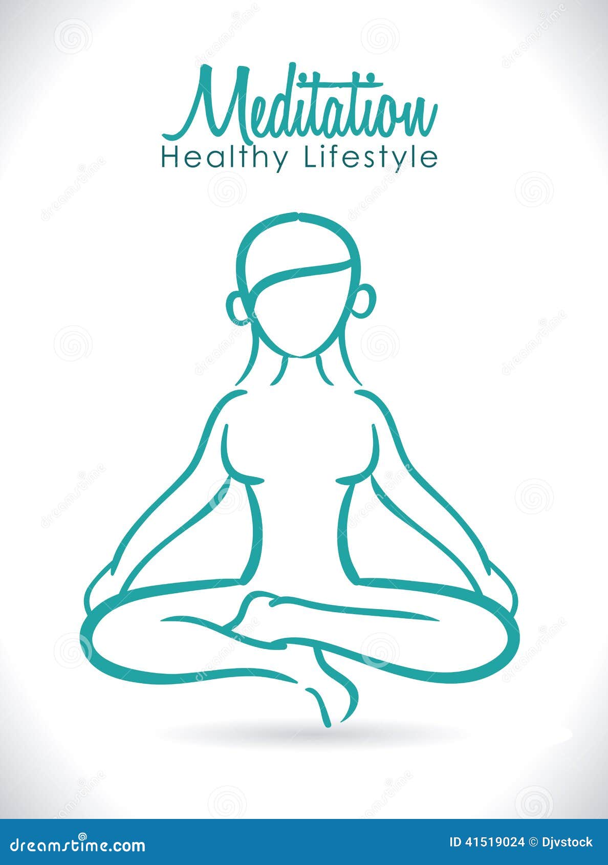Meditation design stock vector. Illustration of peaceful - 41519024
