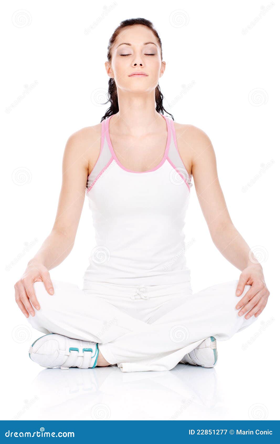 Meditation after exercise stock image. Image of recreation - 22851277