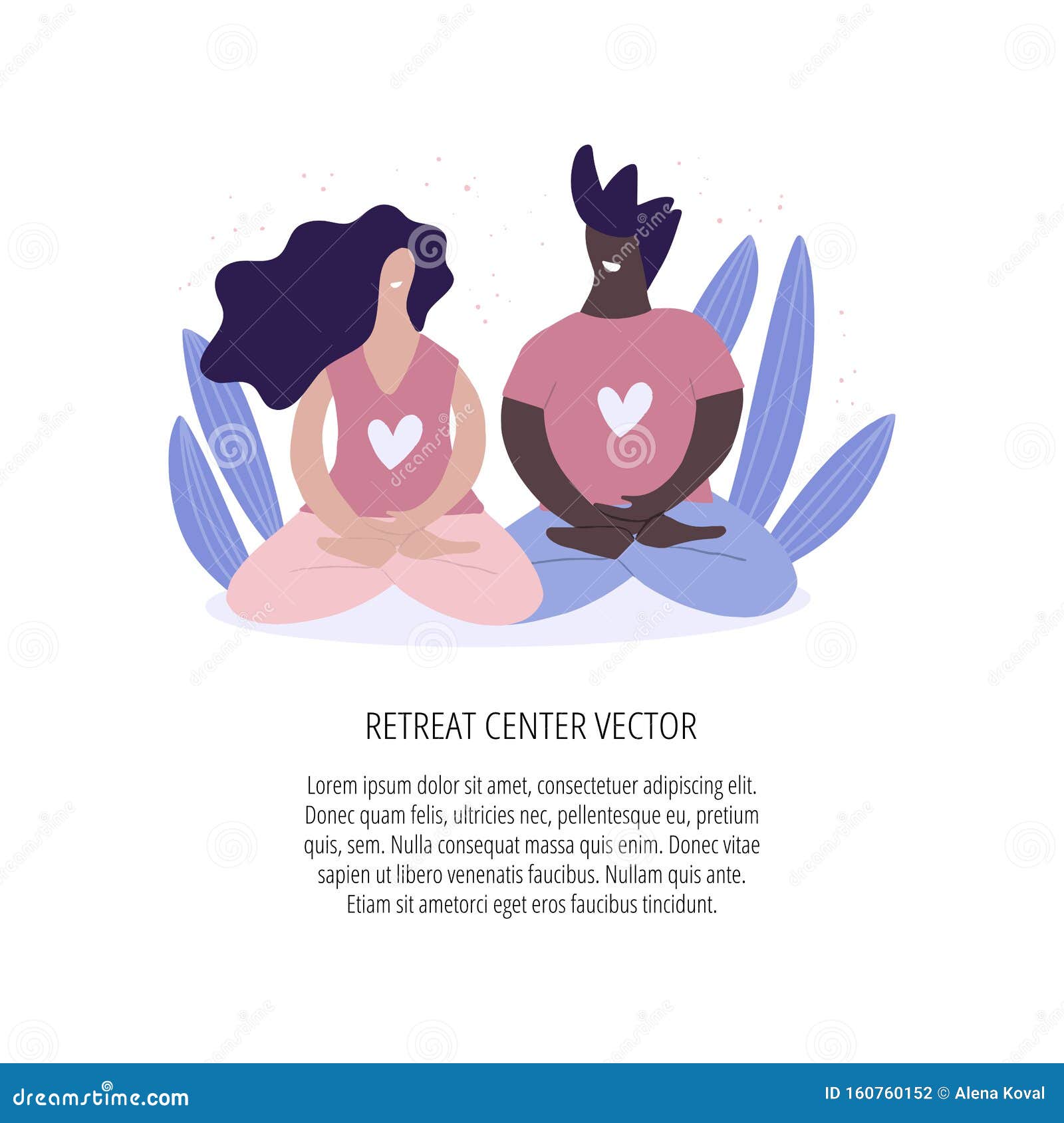 Meditation Flat Vector Banner Template. Yoga Group Class Poster Design ...
