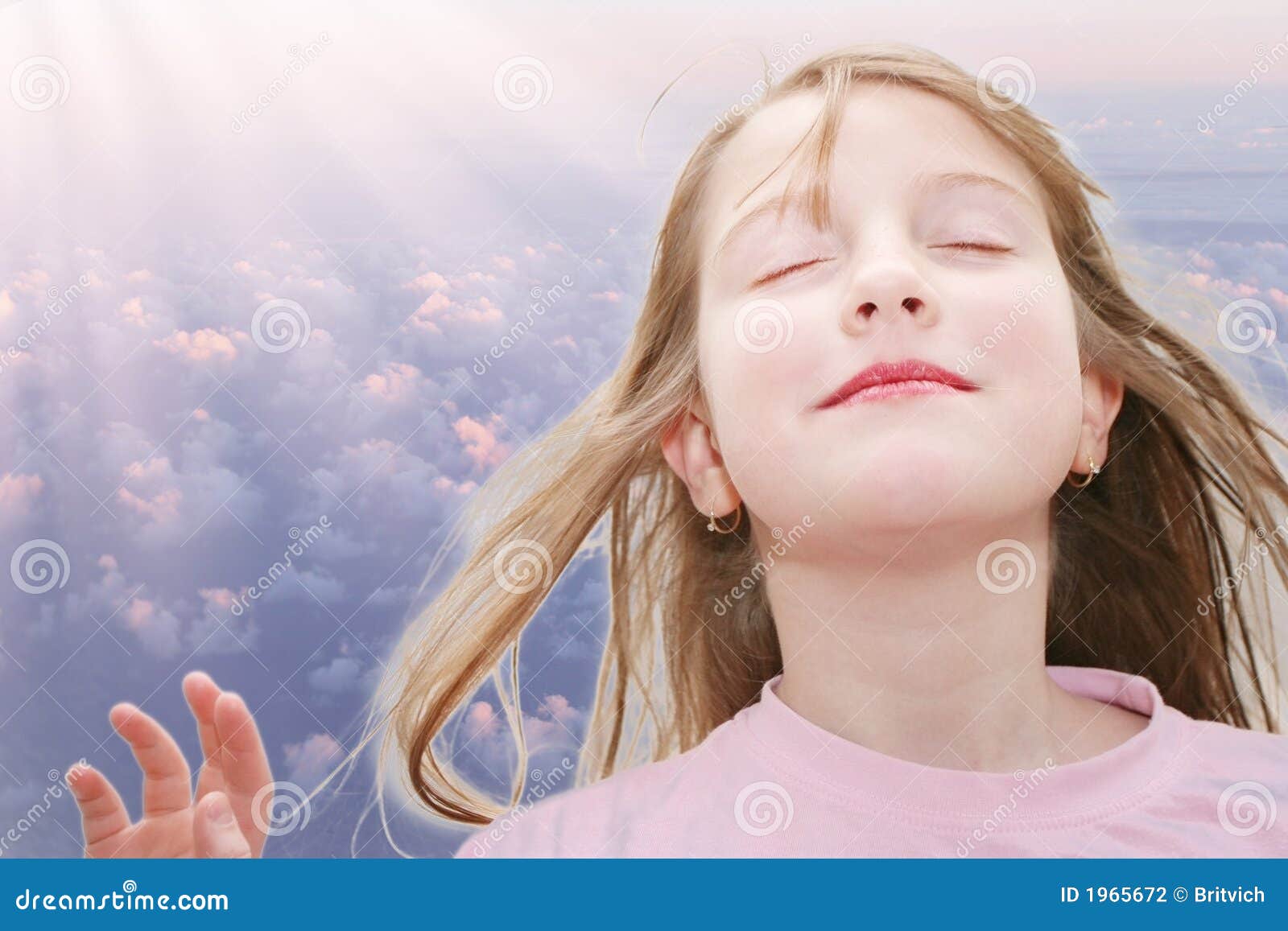 Meditation girl stock photo. Image of kids, sunshine, nice - 1965672