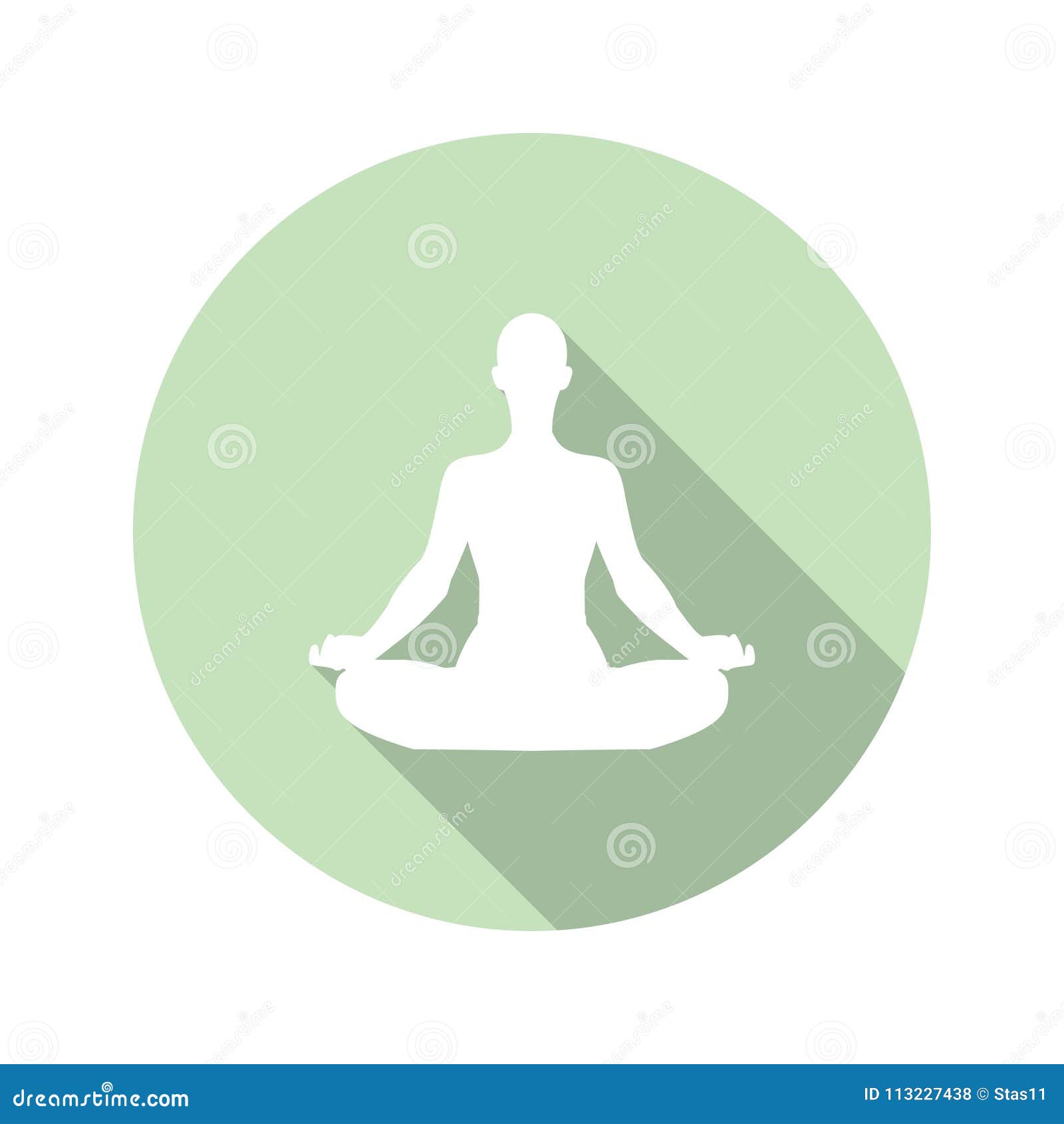Meditation Icon in a Flat Design with Long Shadow. Vector Illustration ... Meditation Icon in a Flat Design with Long Shadow. Vector Illustration ...