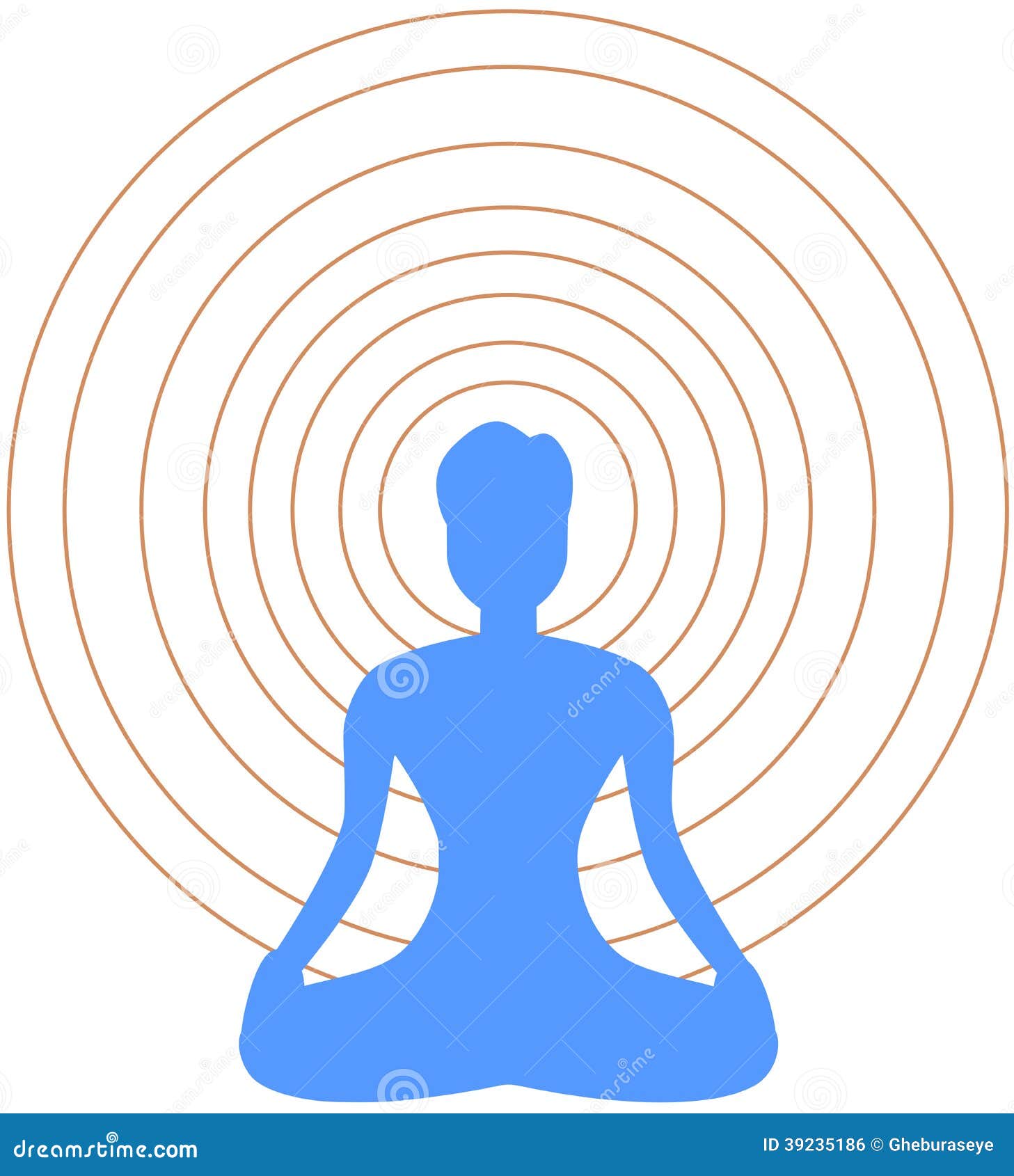 Illustration Explaining the Concept of Meditation Isolated Stock Vector ...