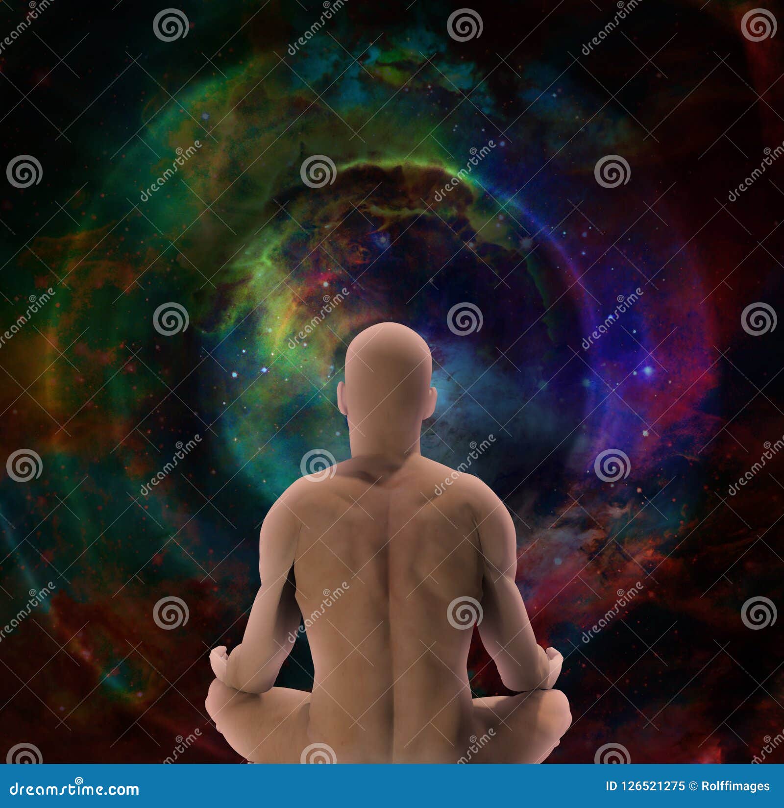 Meditation in lotus pose stock illustration. Illustration of meditation ...