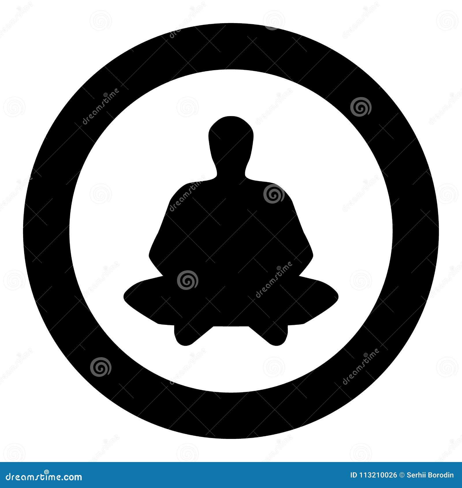 Meditation Man the Black Color Icon in Circle or Round Stock Vector ... Meditation Man the Black Color Icon in Circle or Round Stock Vector ...