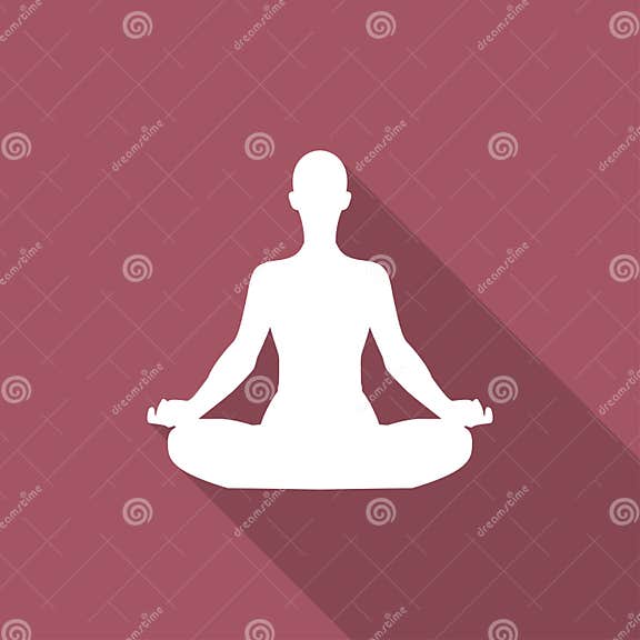 Meditation or Meditate Icon with Shadow in a Flat Design Stock ... Meditation or Meditate Icon with Shadow in a Flat Design Stock ...
