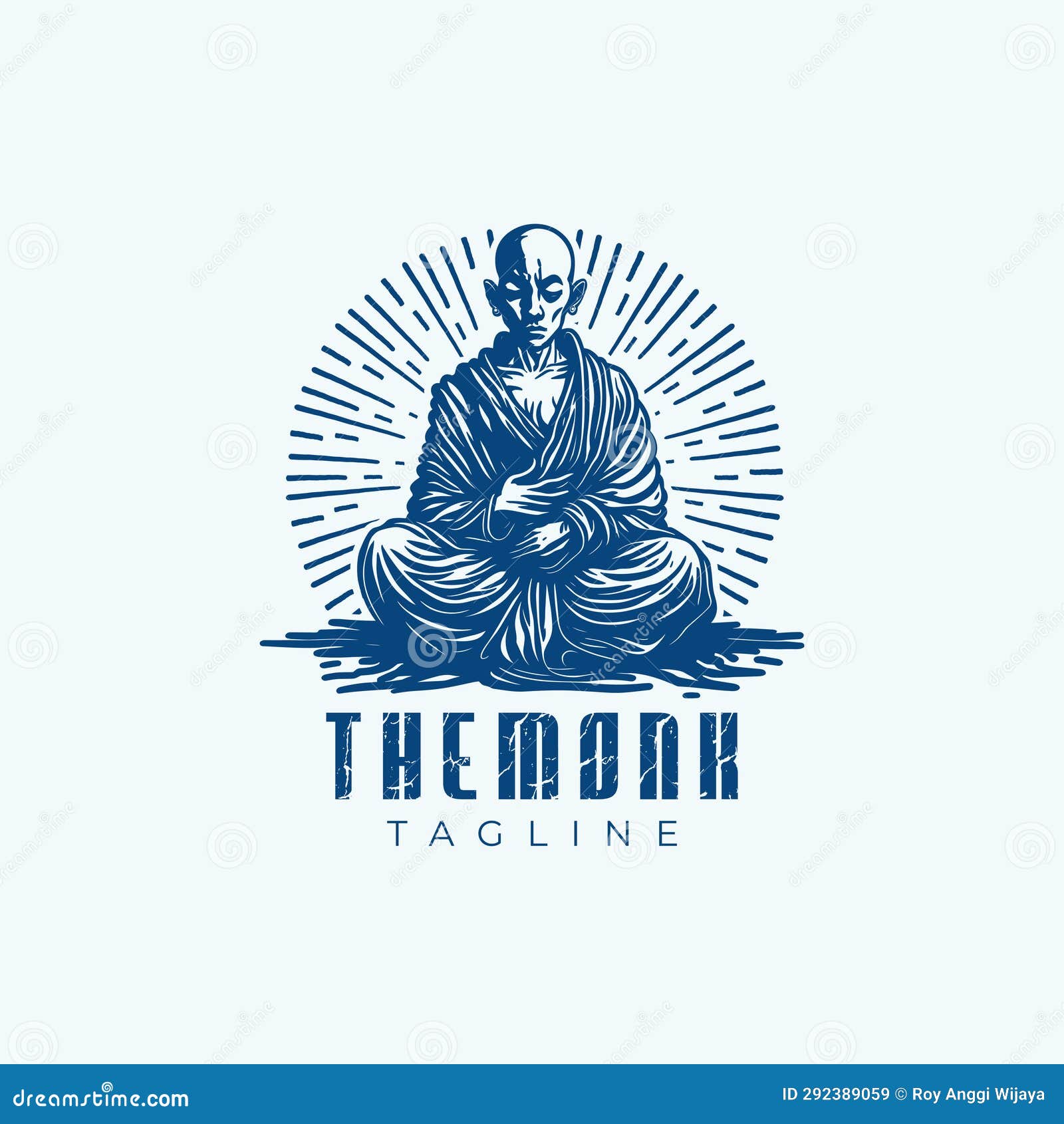 Monk Logo Icon Design Cartoon Vector | CartoonDealer.com #297947417
