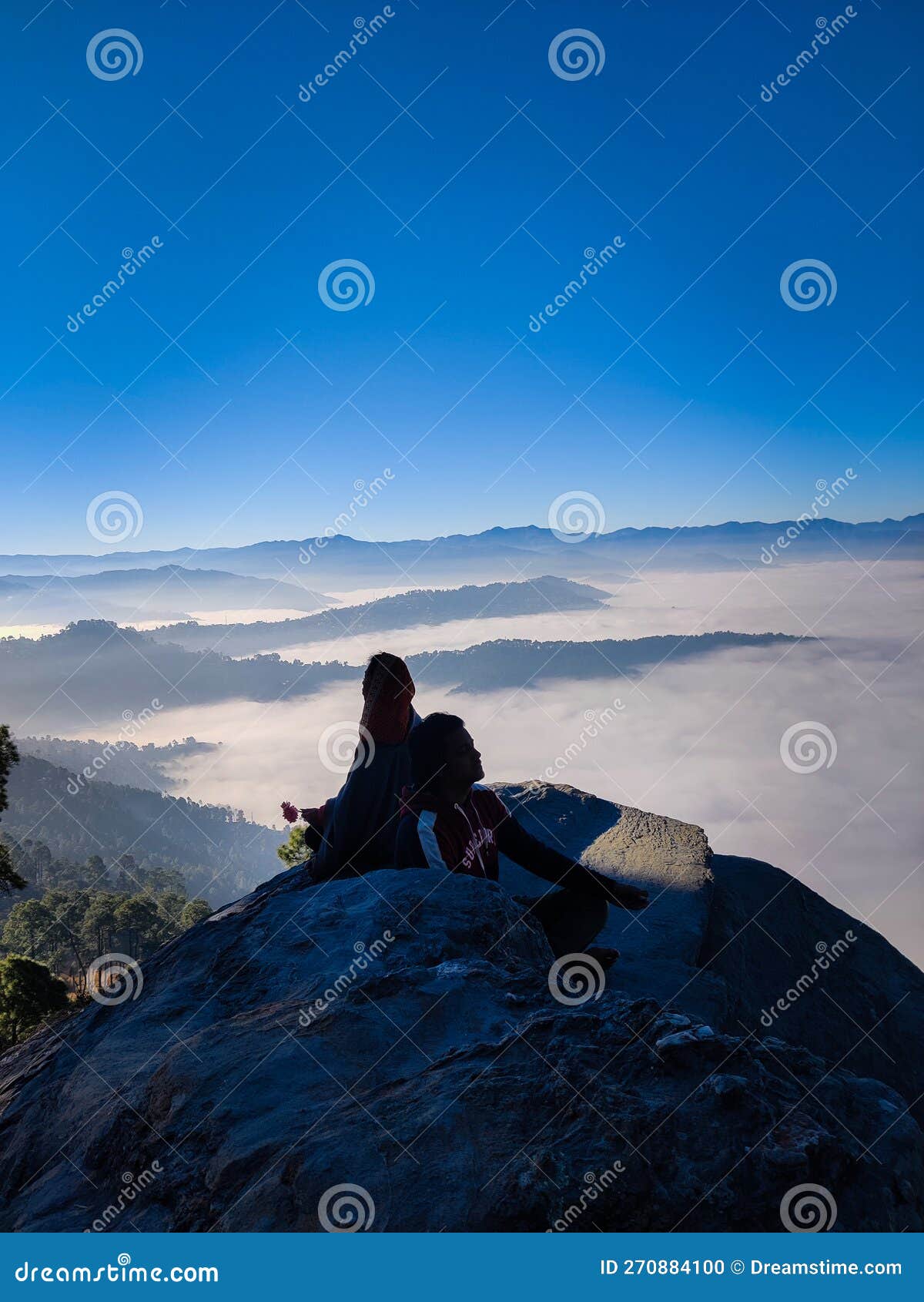 Meditation in Mountain Valley Scenery Stock Photo - Image of cloud ...