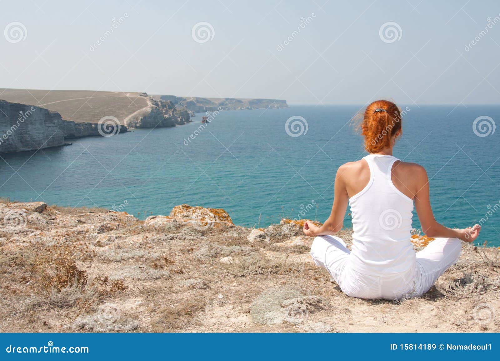 Meditation in mountains stock image. Image of meditation - 15814189