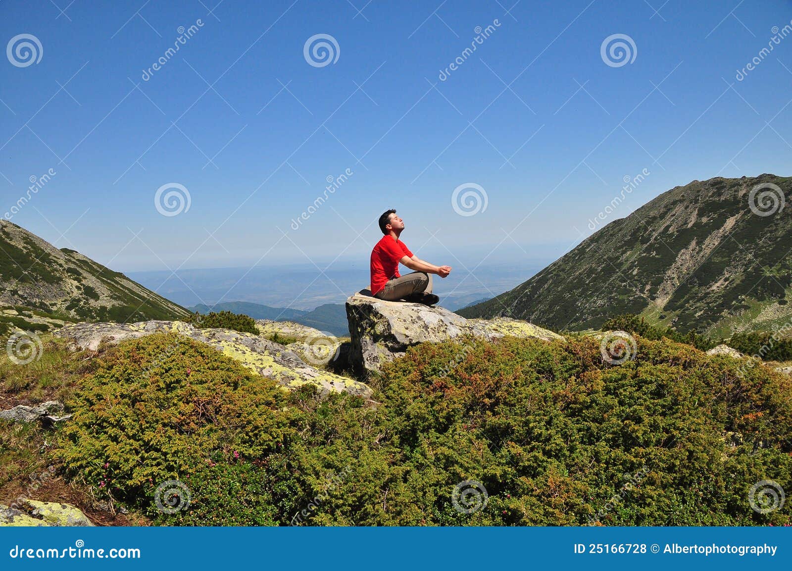 Meditation in nature stock photo. Image of idyllic, happinness - 25166728