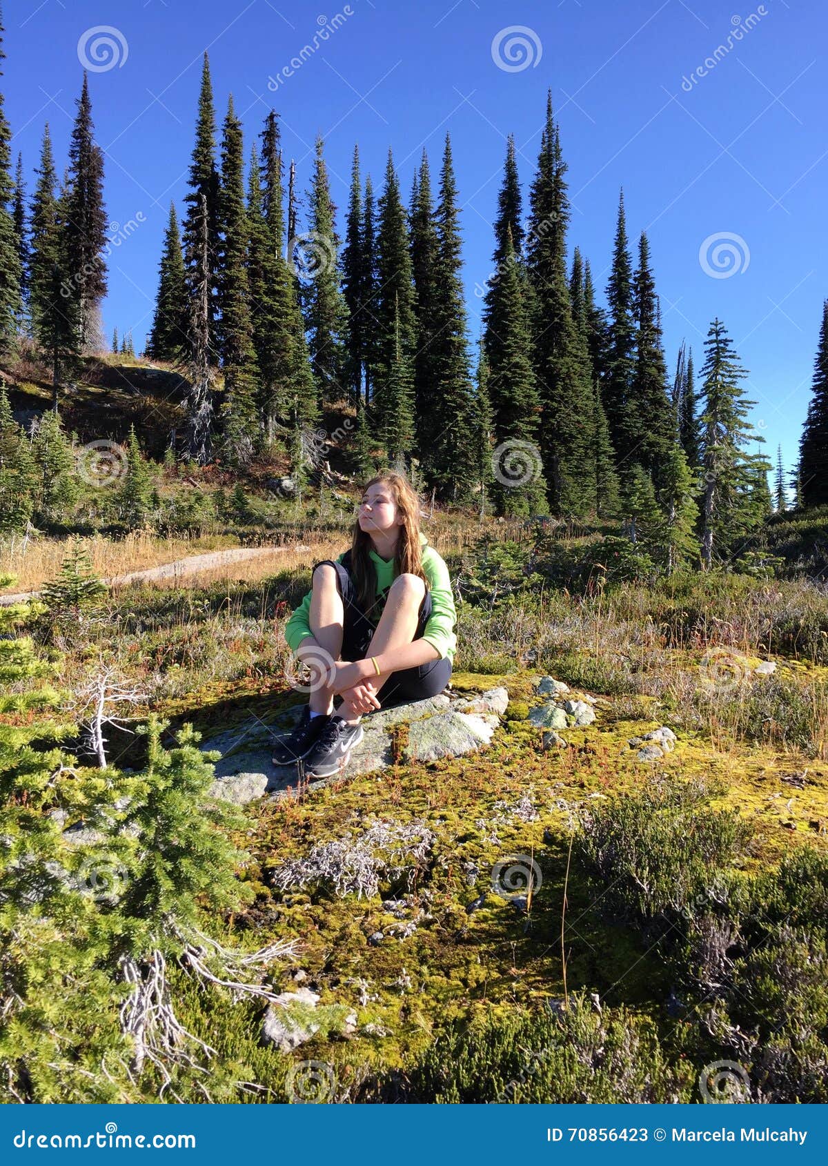 Meditation in nature stock image. Image of enjoying, teen - 70856423