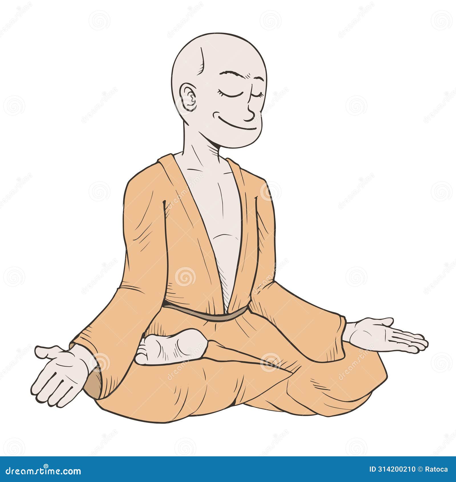 Meditation pose draw stock vector. Illustration of sacred - 314200210