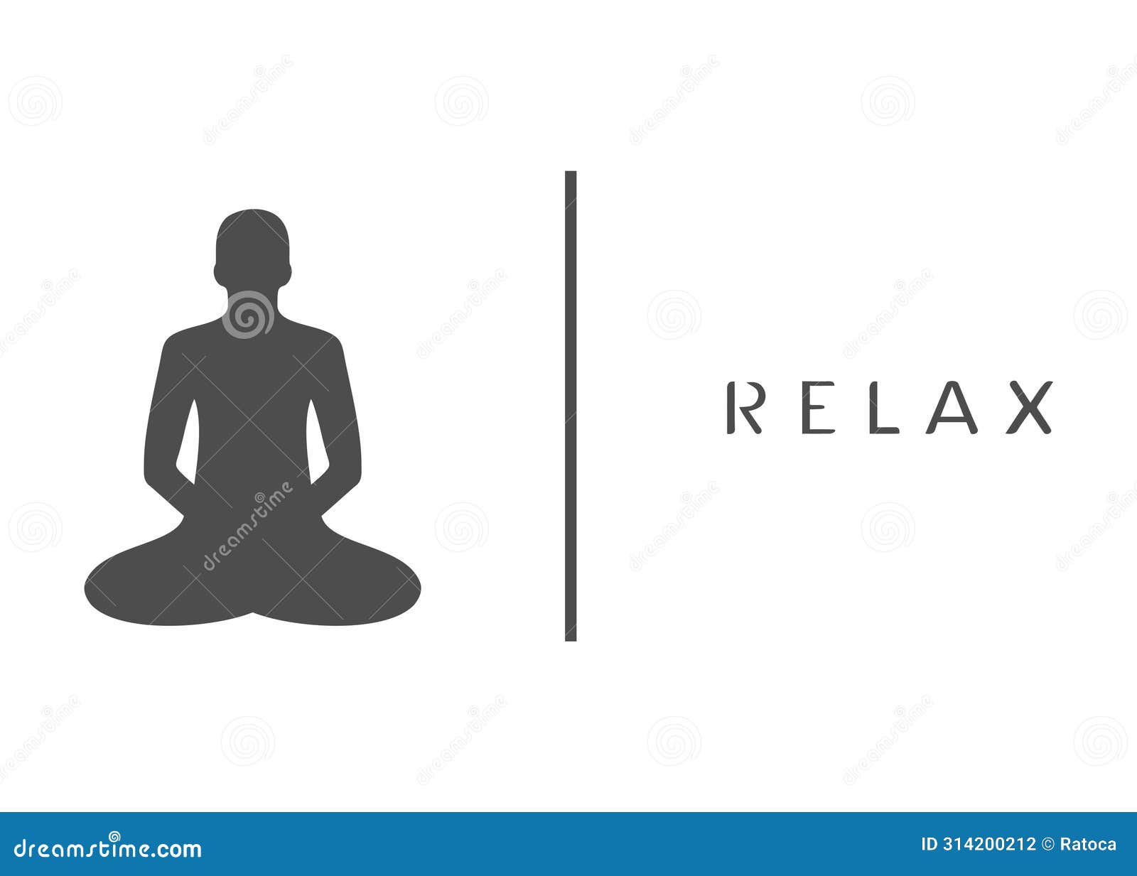 Meditation pose symbol stock vector. Illustration of asia - 314200212