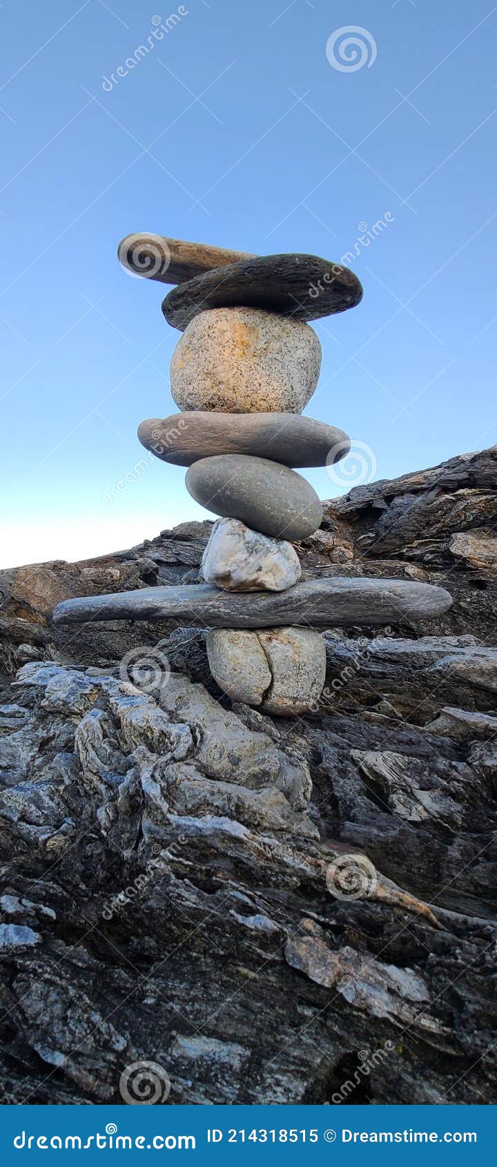 Meditation Rock Stack stock image. Image of formation - 214318515