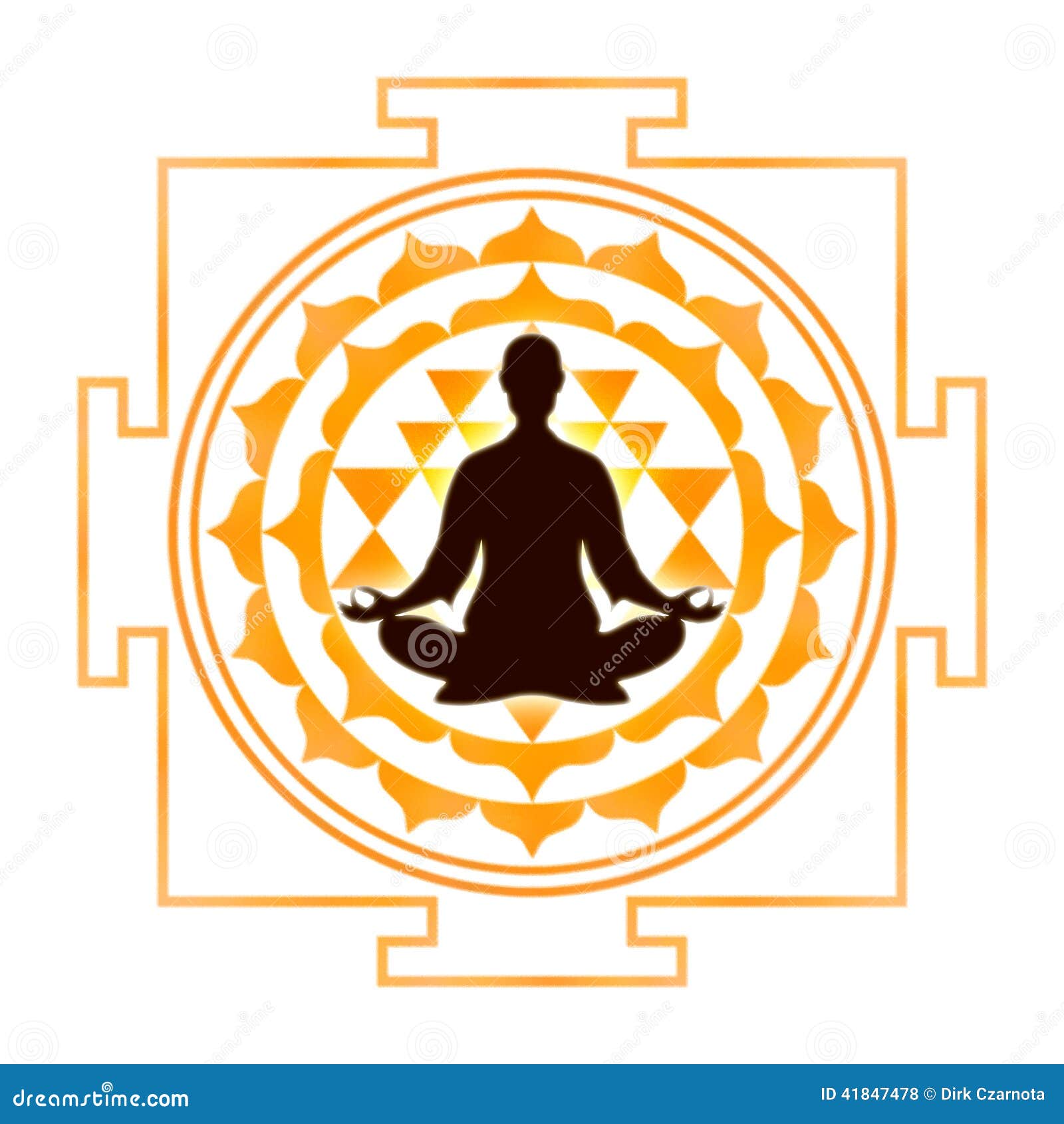 In Meditation with Sri Yantra Stock Illustration - Illustration of ... In Meditation with Sri Yantra Stock Illustration - Illustration of ...