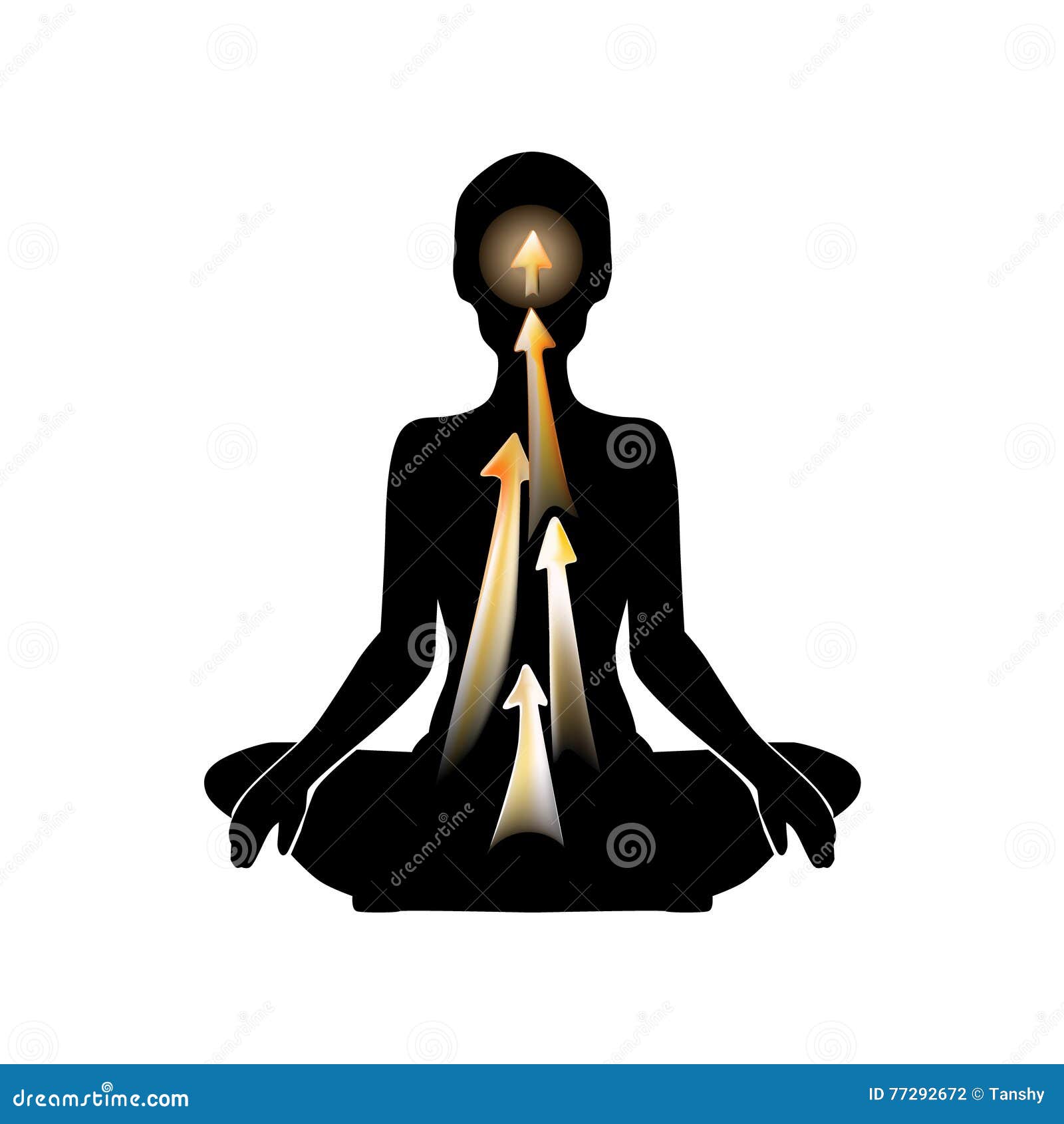 Meditation Vector Figure of a Man Stock Vector - Illustration of ...
