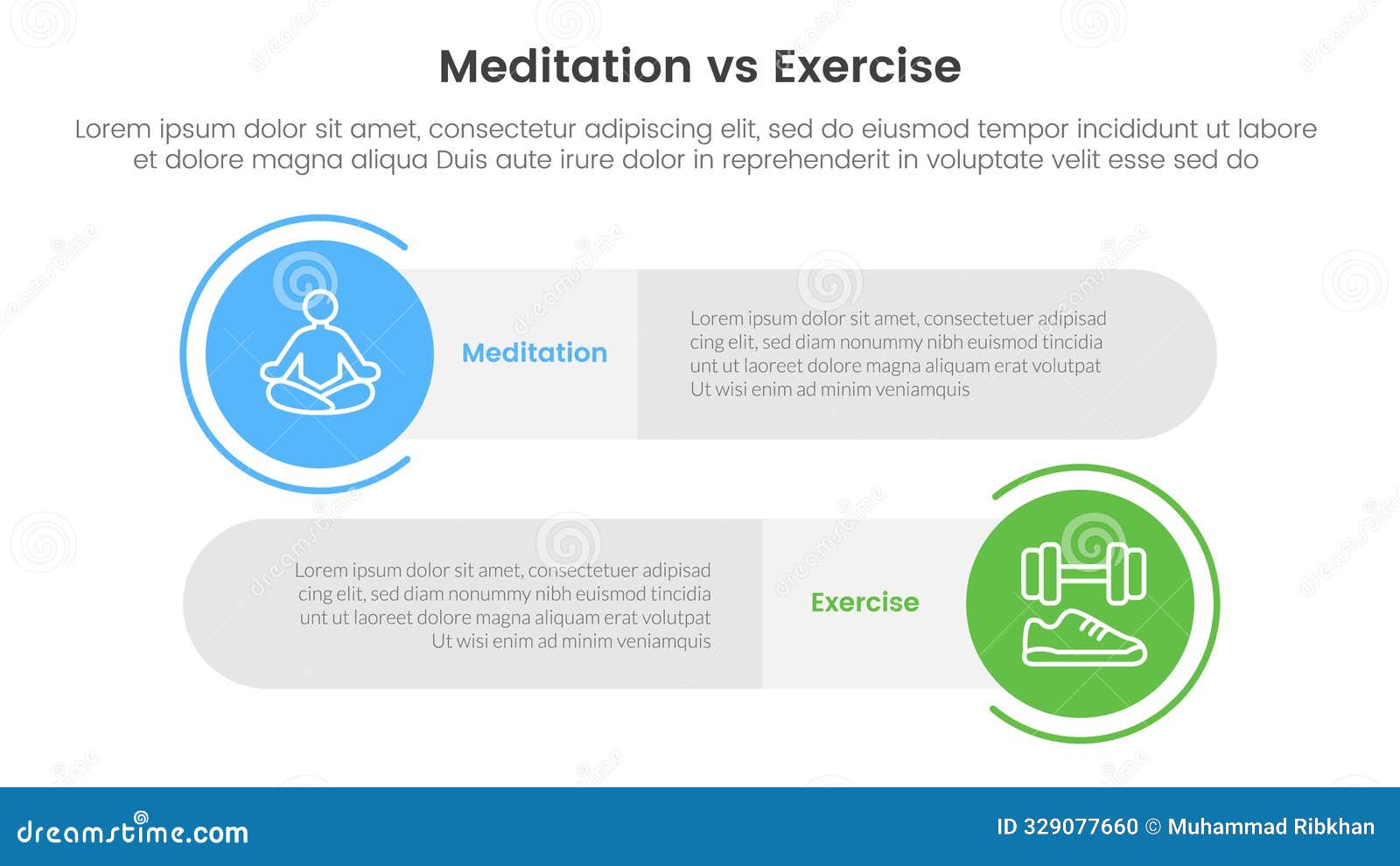 Meditation Vs Physical Exercise Comparison or Versus Concept for ...