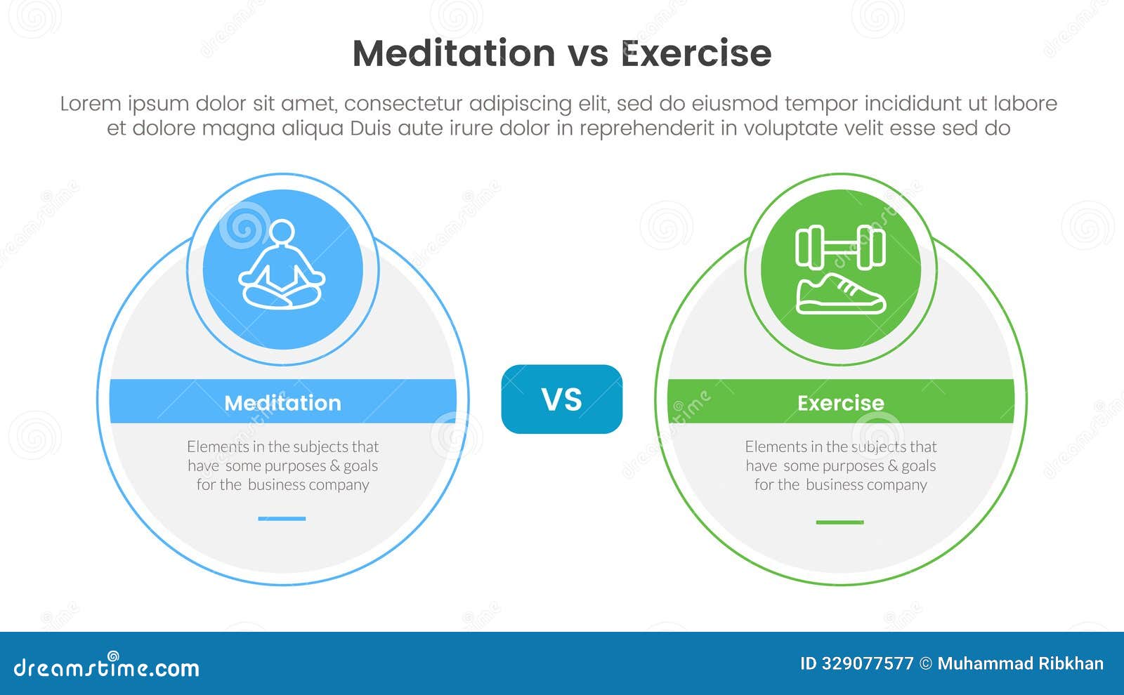 Meditation Vs Physical Exercise Comparison or Versus Concept for ...