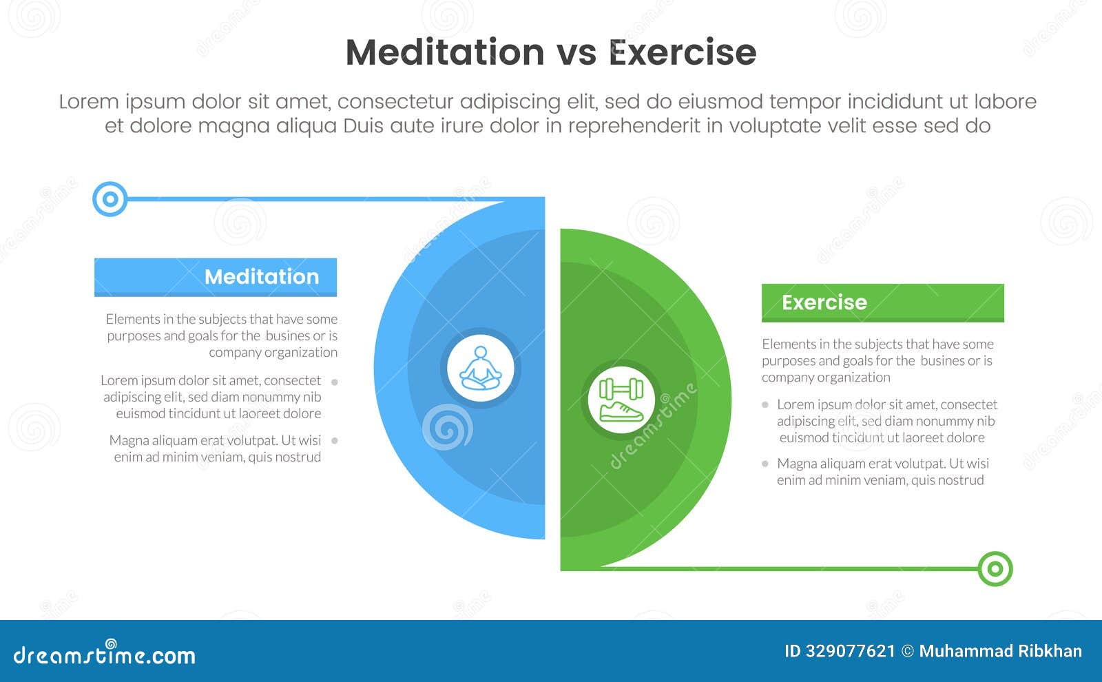 Meditation Vs Physical Exercise Comparison or Versus Concept for ...
