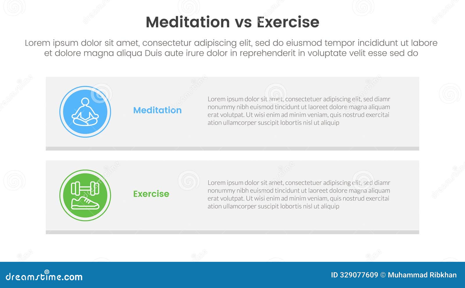 Meditation Vs Physical Exercise Comparison or Versus Concept for ...