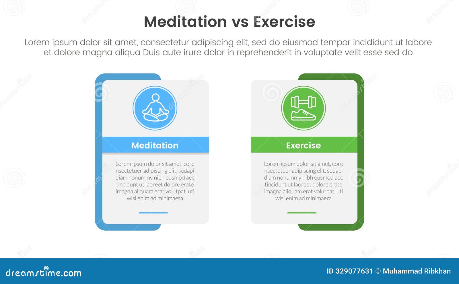 Meditation Vs Physical Exercise Comparison Or Versus Concept For ...