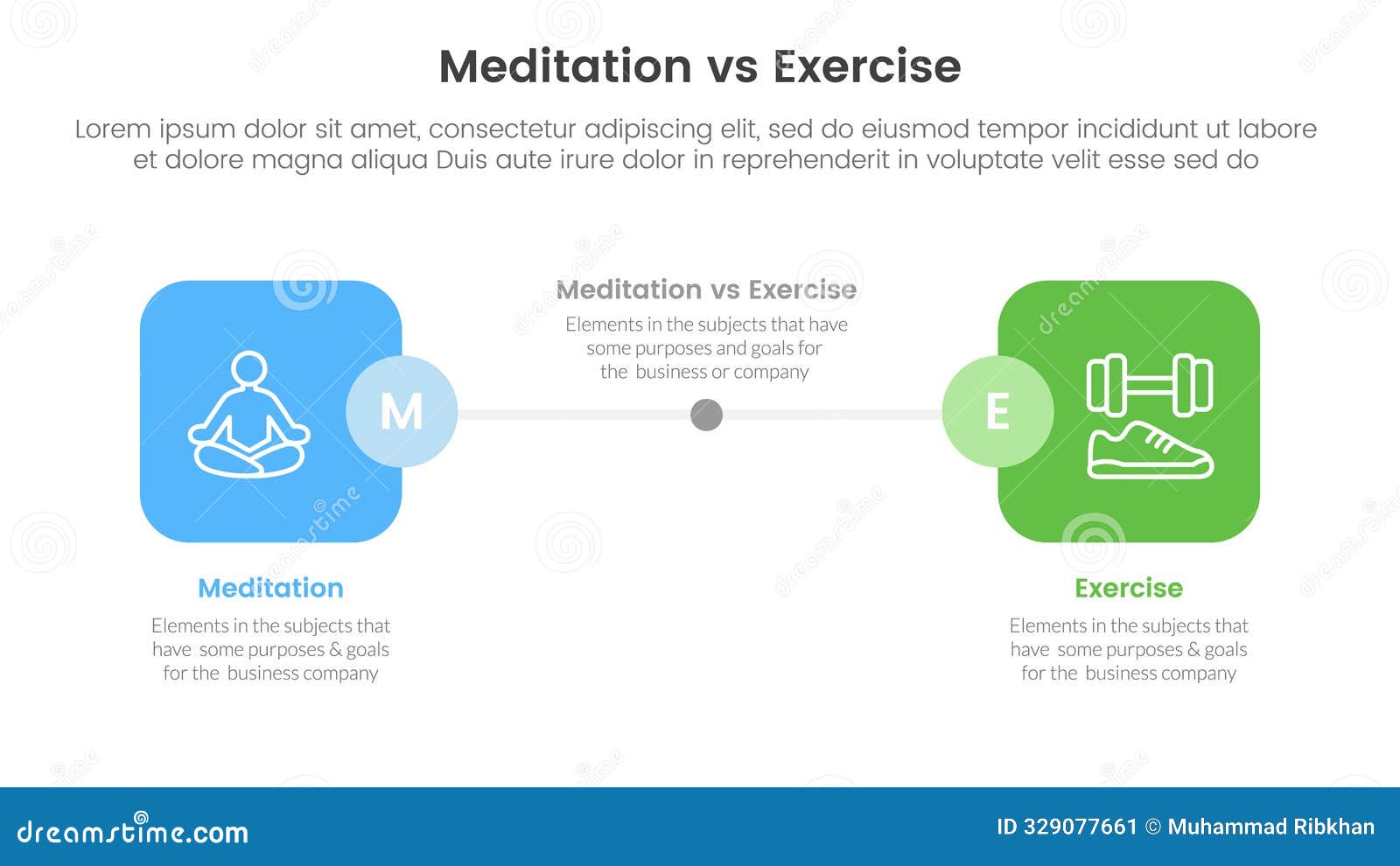 Meditation Vs Physical Exercise Comparison or Versus Concept for ...