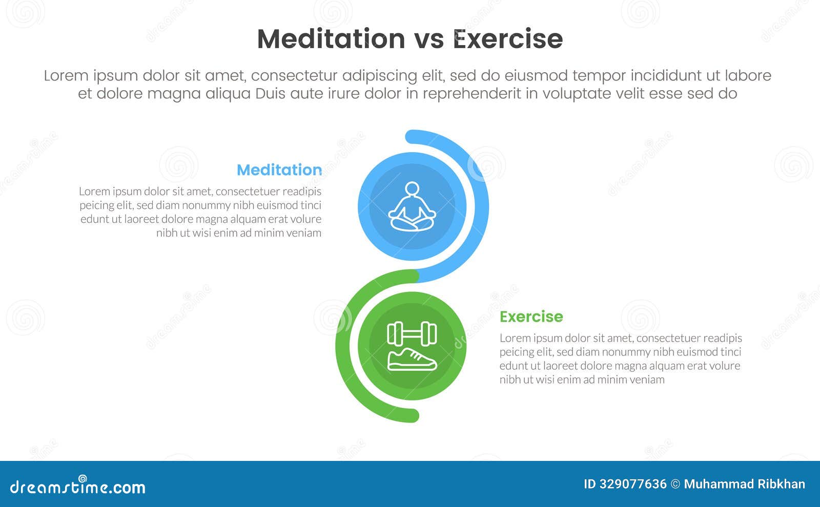 Meditation Vs Physical Exercise Comparison or Versus Concept for ...