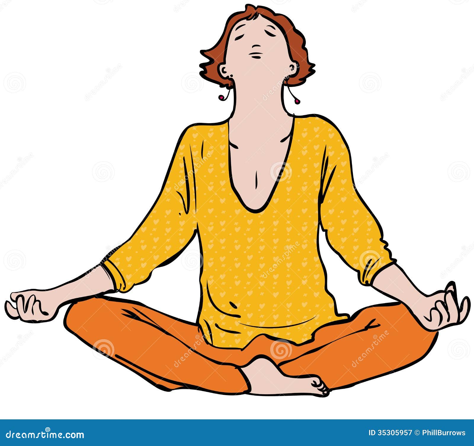 Meditation stock vector. Image of collected, pose, contemplation - 35305957