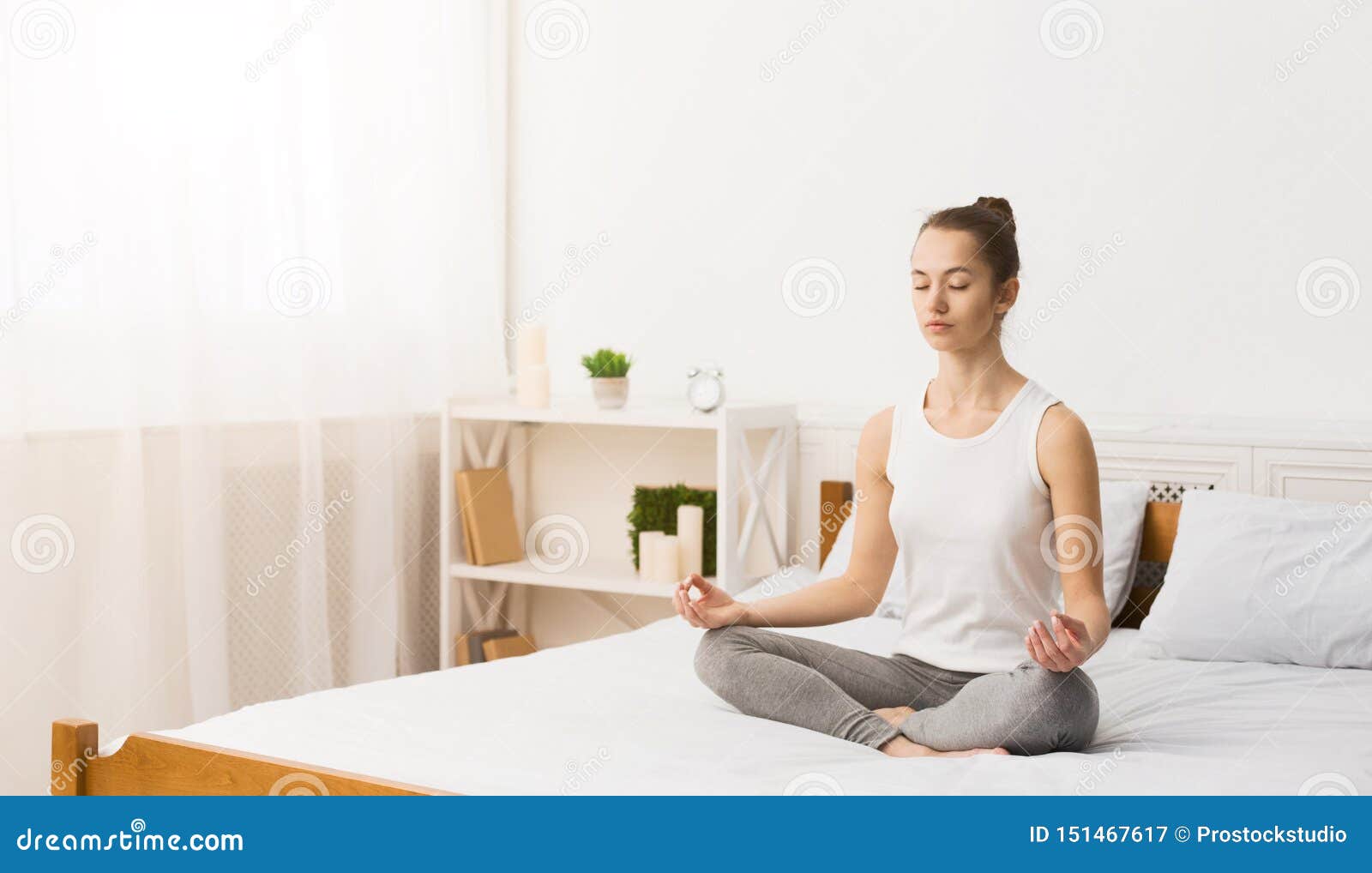 Meditation. Woman Practising Yoga in the Morning Stock Image - Image of ... Meditation. Woman Practising Yoga in the Morning Stock Image - Image of ...