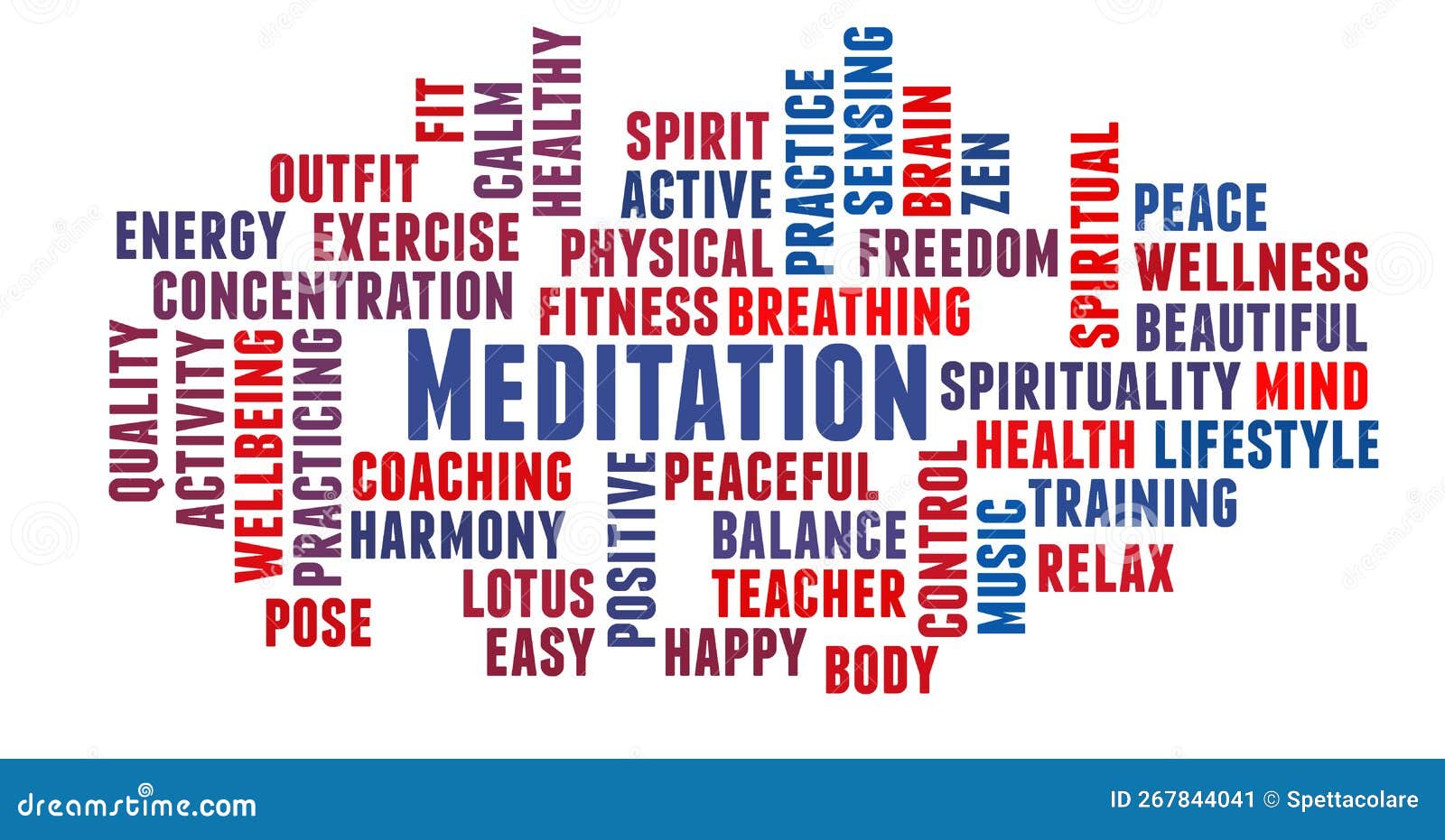 Meditation Word Cloud Concept Stock Illustration - Illustration of ...