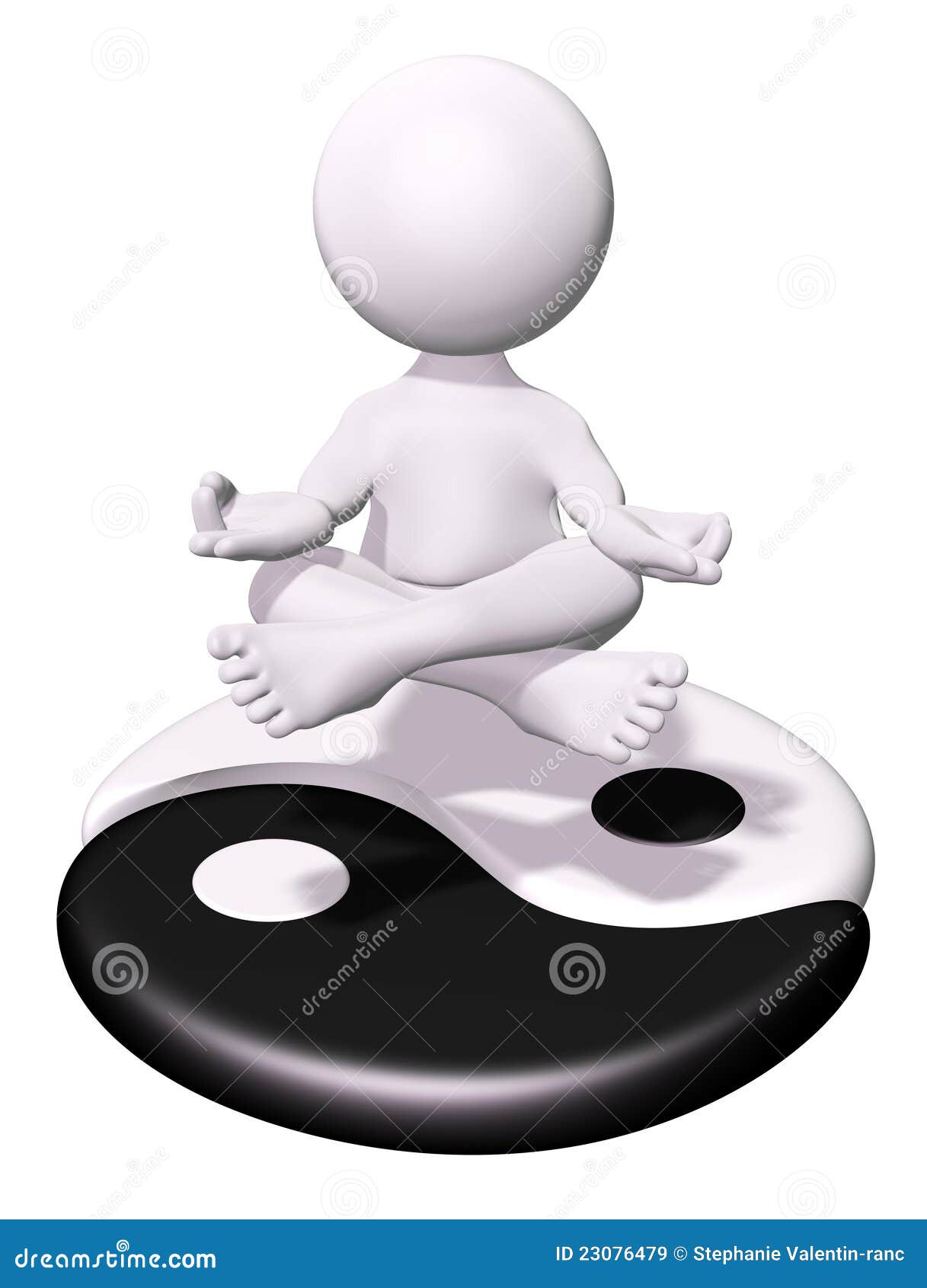 Meditation and Yin Yang stock illustration. Illustration of good - 23076479