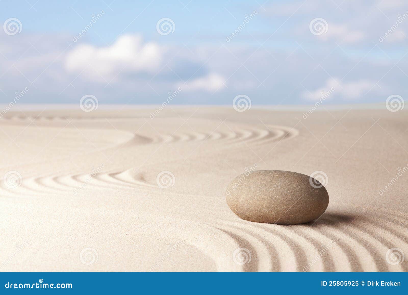 Meditation Zen Sand and Stone Garden Stock Image - Image of meditaton ...