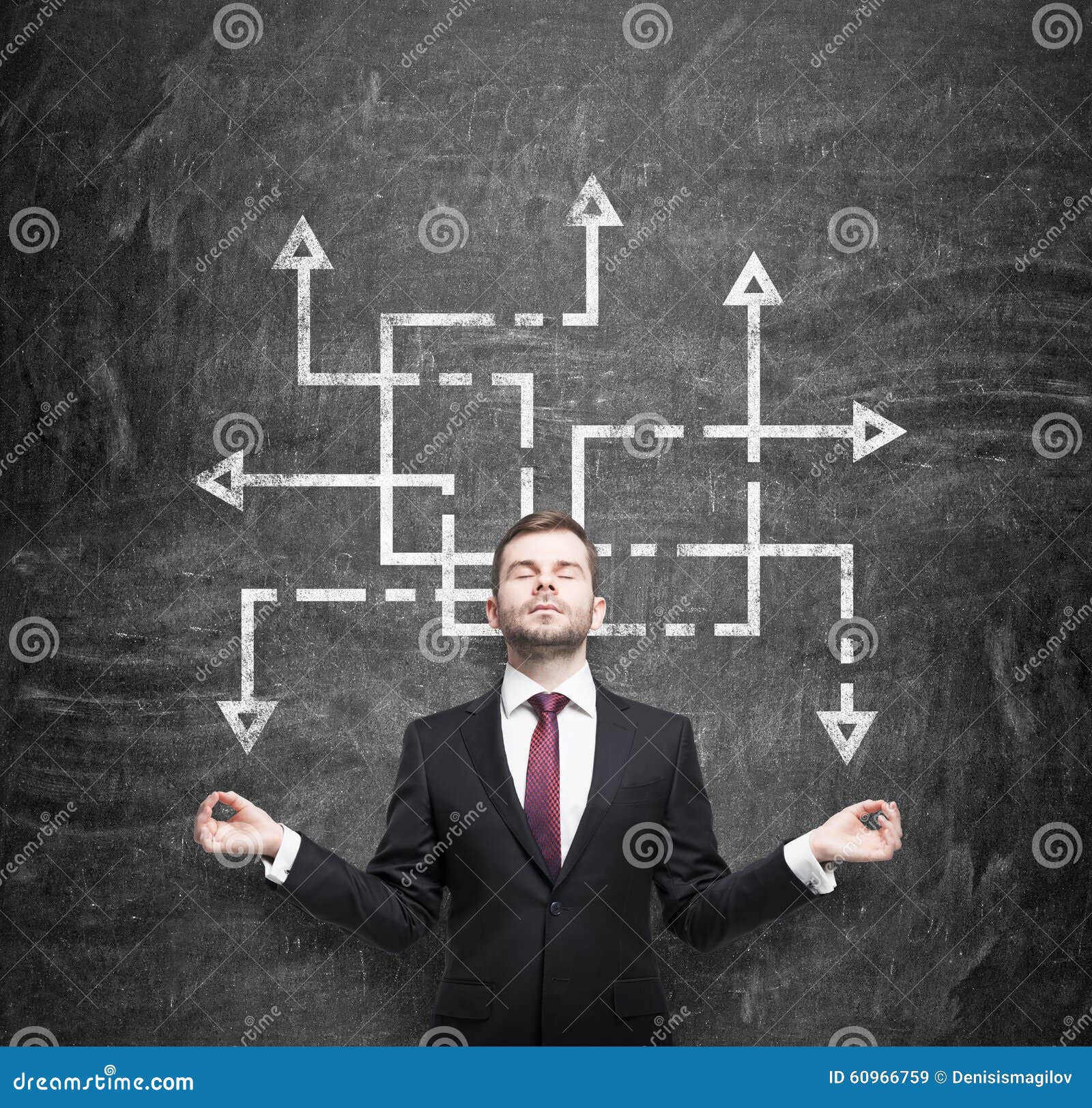 Meditative Handsome Man is Thinking about Possible Solutions Stock ...