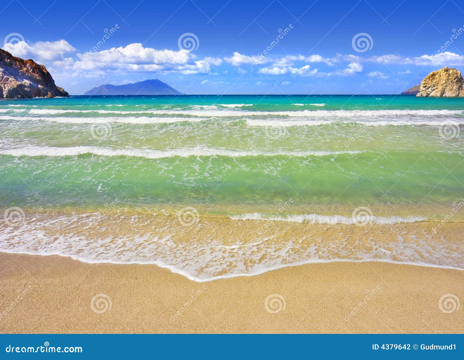 Mediterranean Beach stock photo. Image of greek, coastal - 4379642