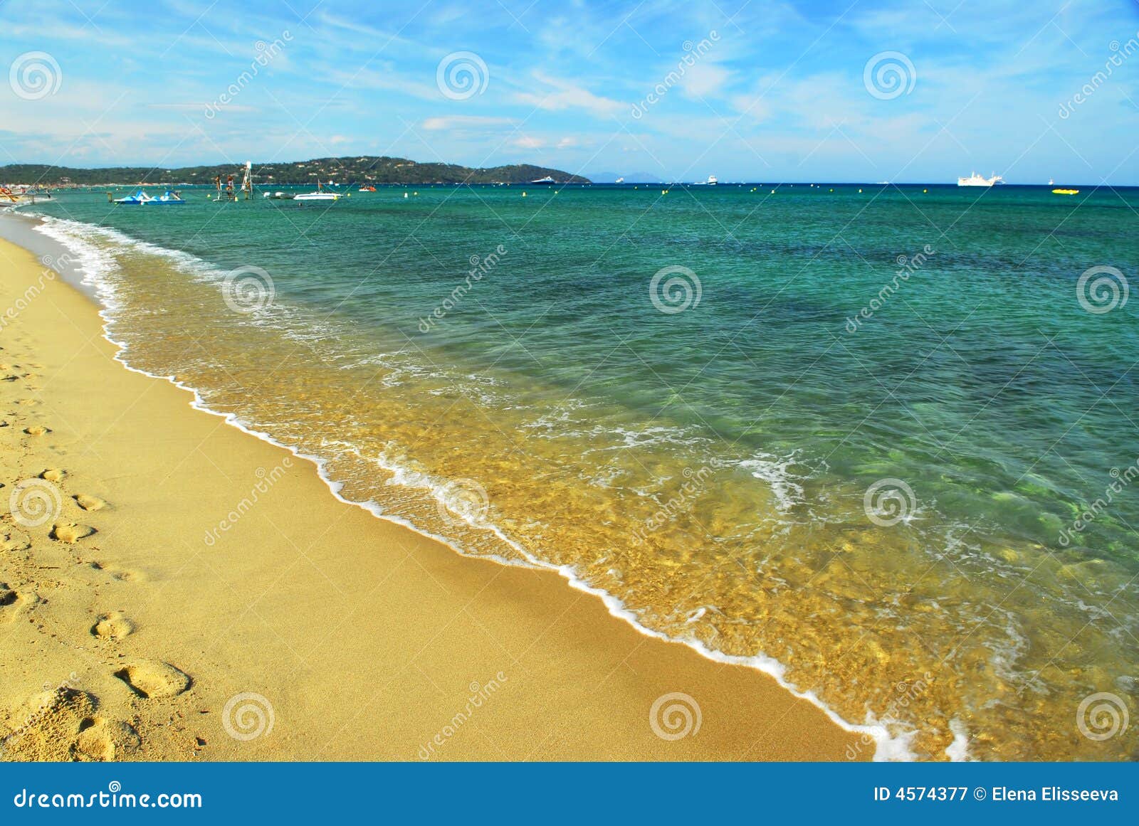Mediterranean beach stock image. Image of nature, azure - 4574377