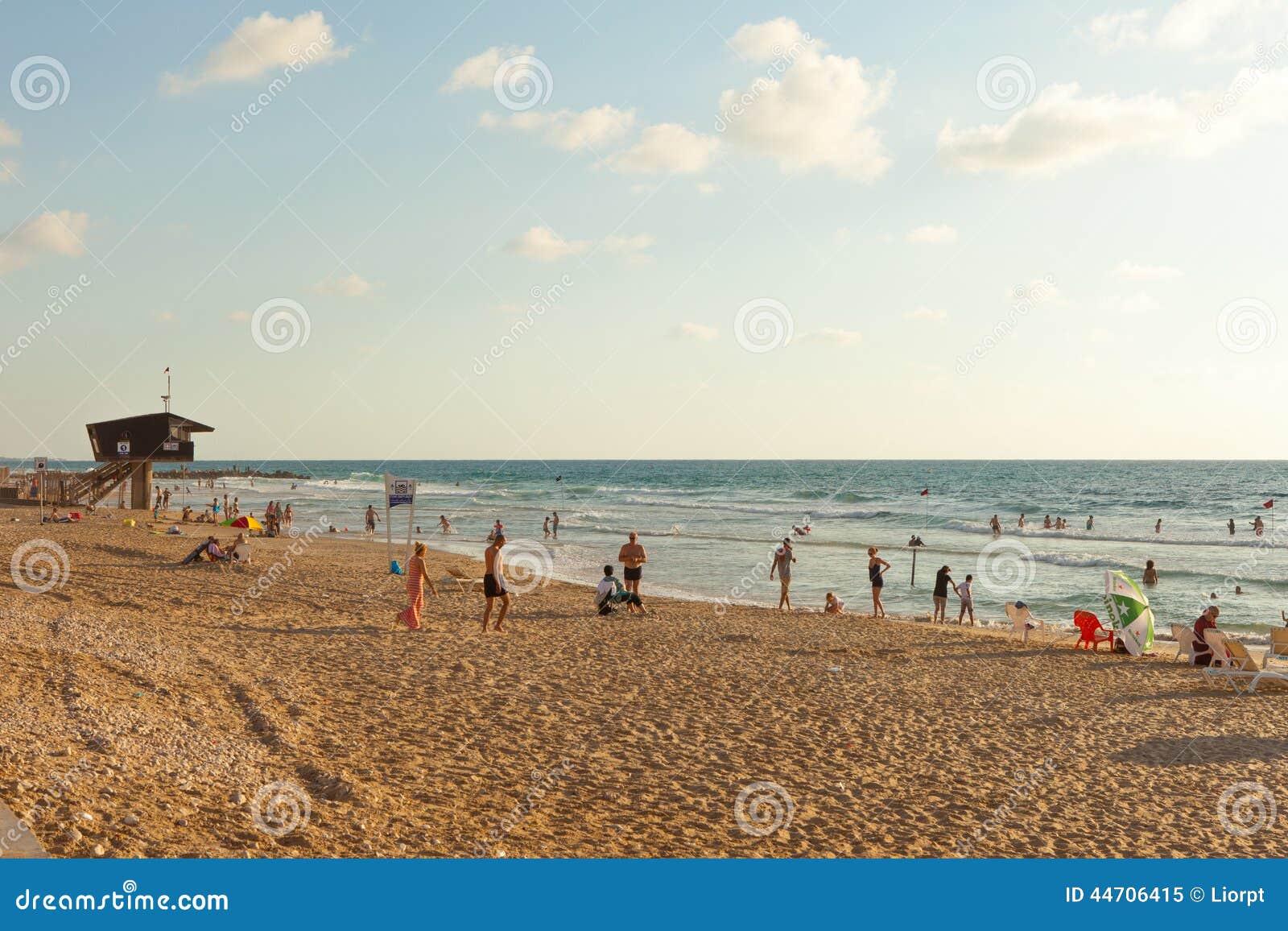 Mediterranean Beach of Haifa, Israel Editorial Image - Image of travel ...